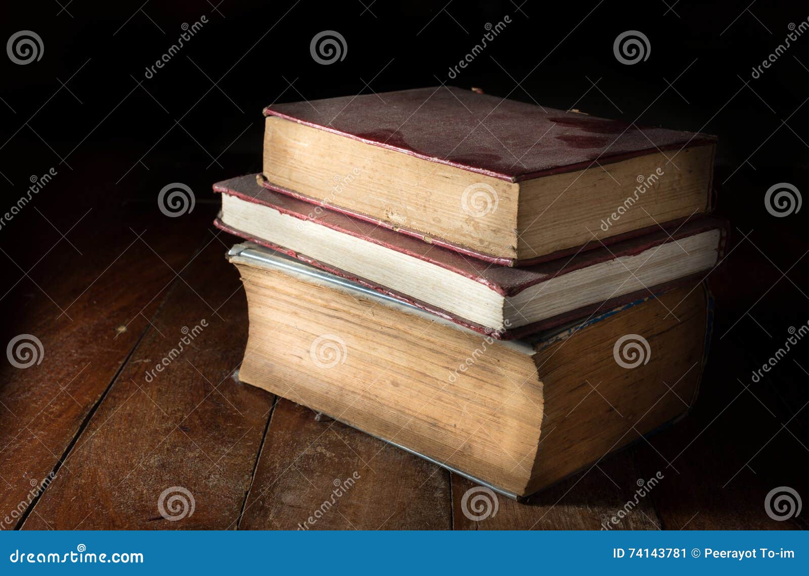Old dusty books on table. stock image. Image of heap - 74143781