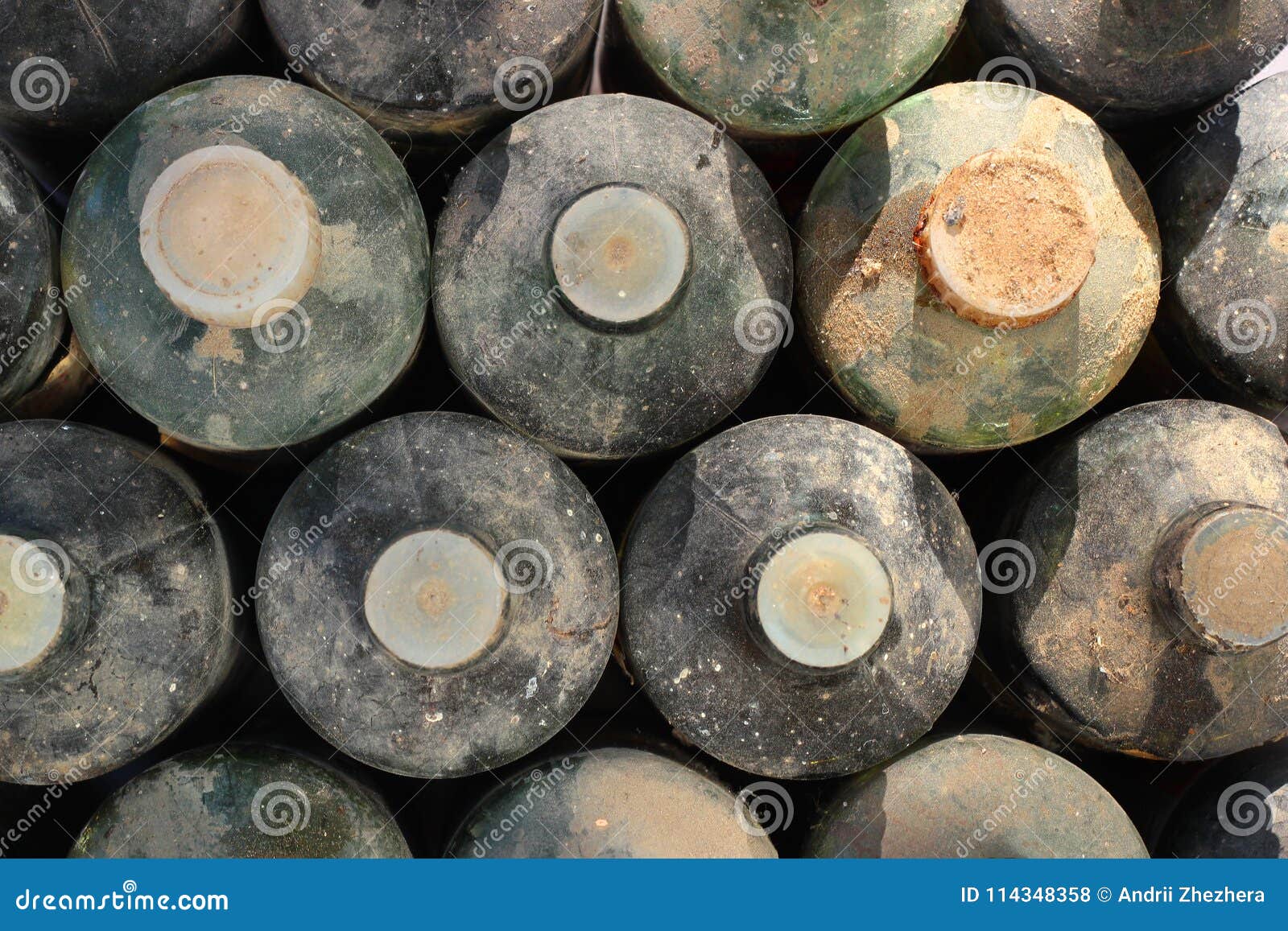 Old Dusty and Dirty Glass Bottles Stock Photo - Image of storage, mold ...