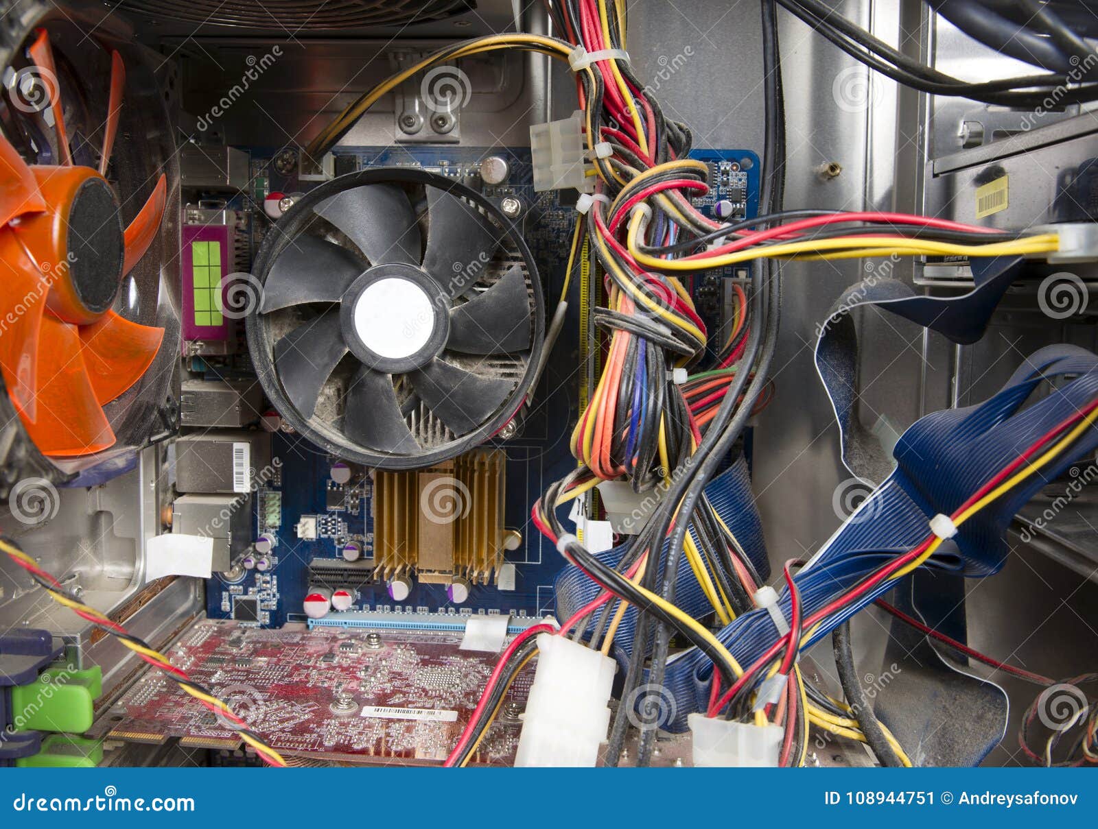 Old and Dusty and Dismantled Computer Stock Image - Image of arms, wire ...