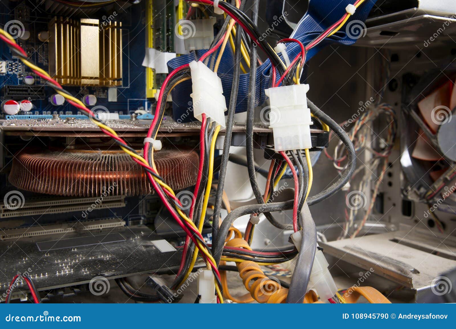 Old and Dusty and Dismantled Computer Stock Photo - Image of ...