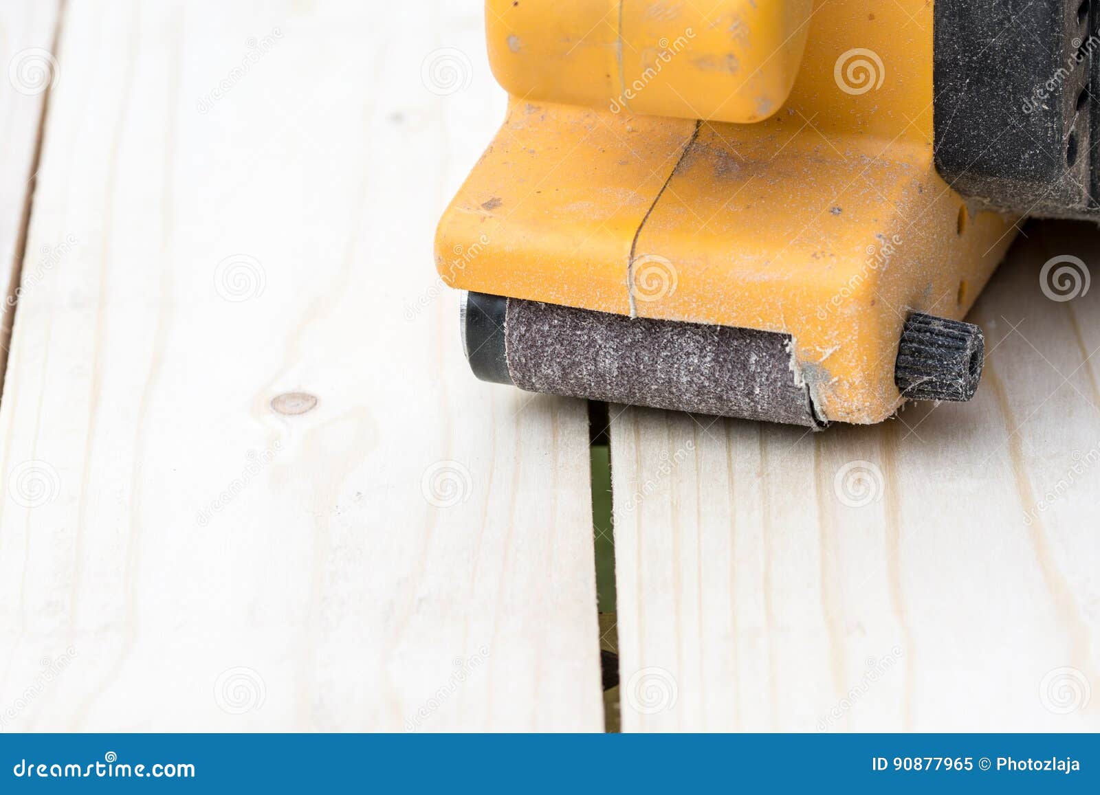 Old Dusty Electrical Sandpaper on the Wooden Board Stock Image - Image ...
