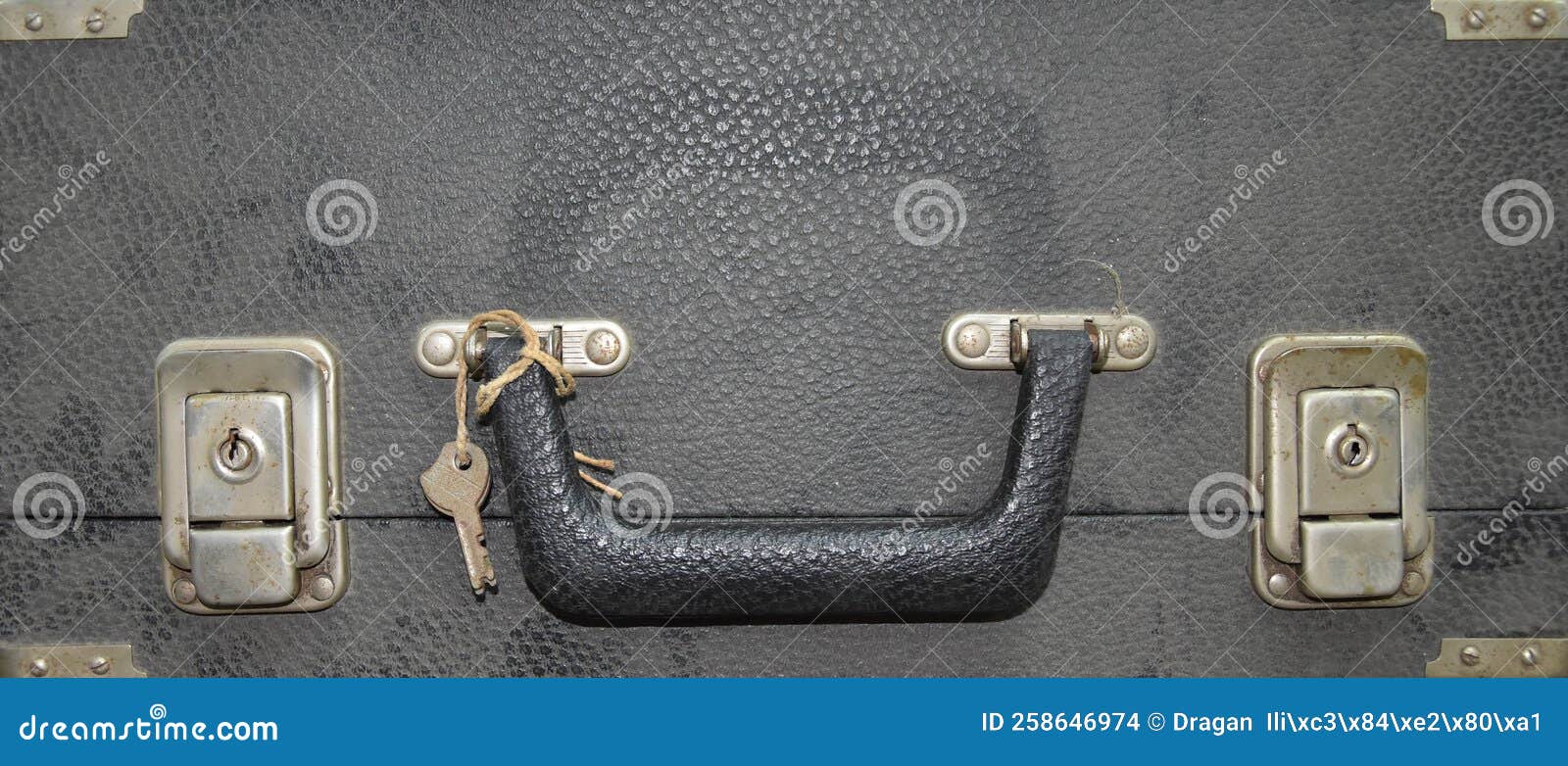 Old, Dusty Part of Suitcase Stock Photo - Image of dusty, auto: 258646974