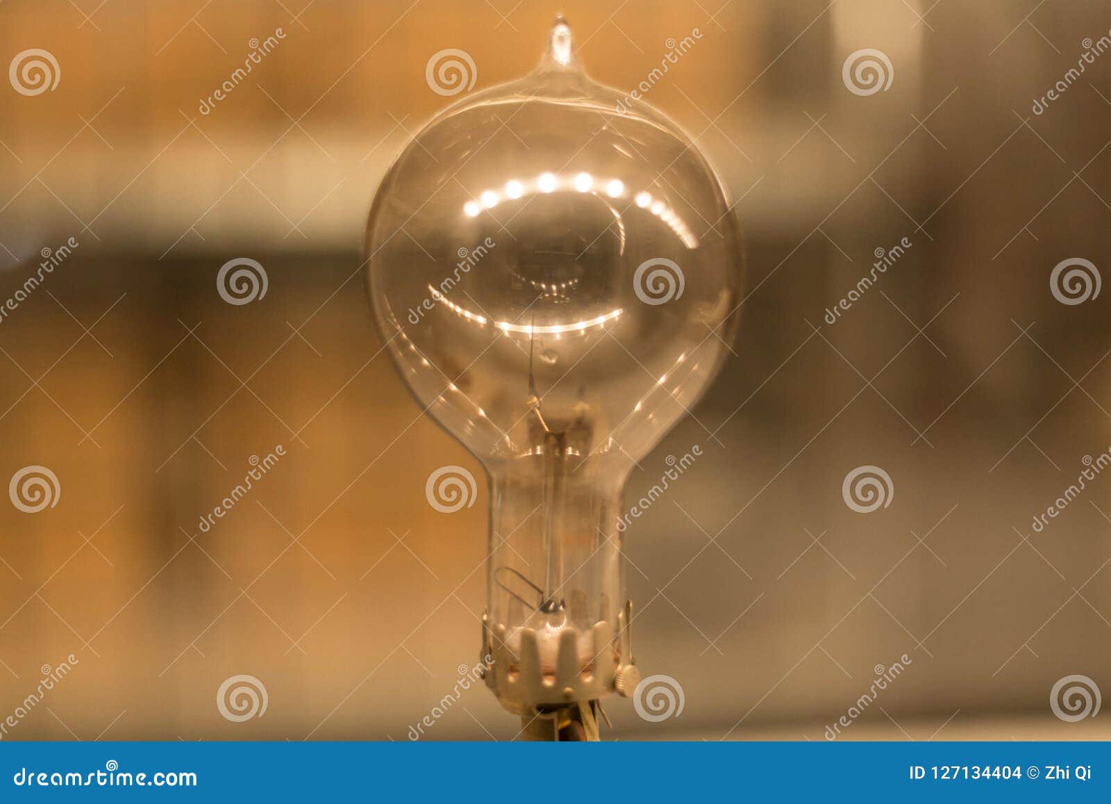 Old Dusty Light Bulb Glowing in the Dark Stock Photo - Image of aged ...