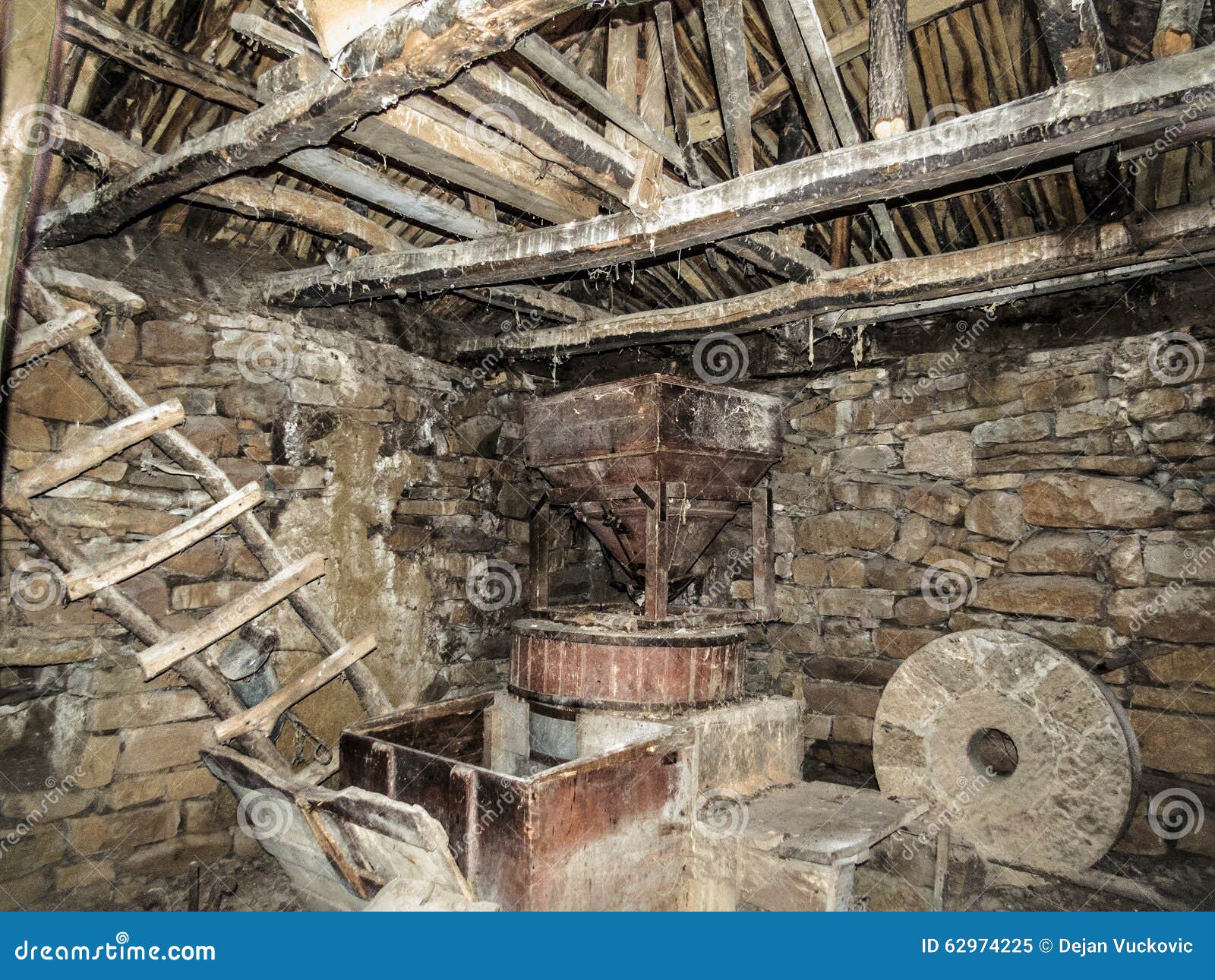 Old dusty mill stock image. Image of spider, device, vintage - 62974225