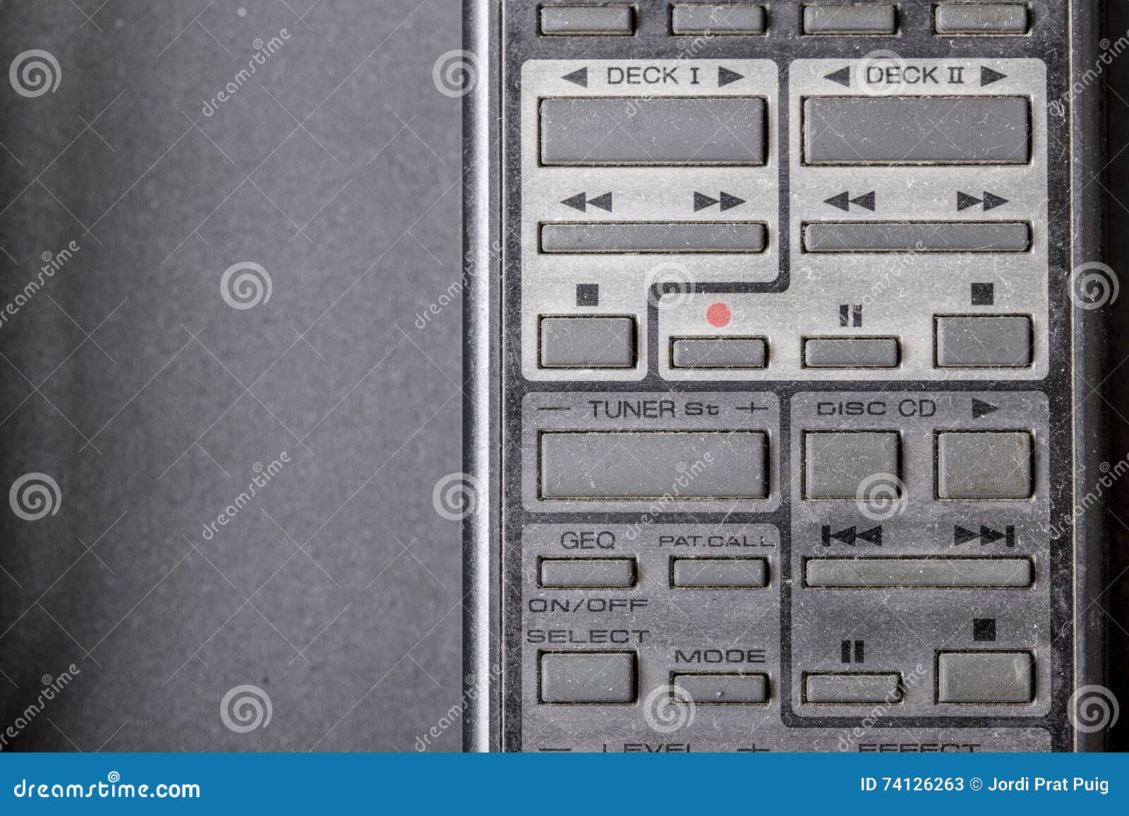 Old Dusty Retro Remote Electronic Button Control Stock Image - Image of ...