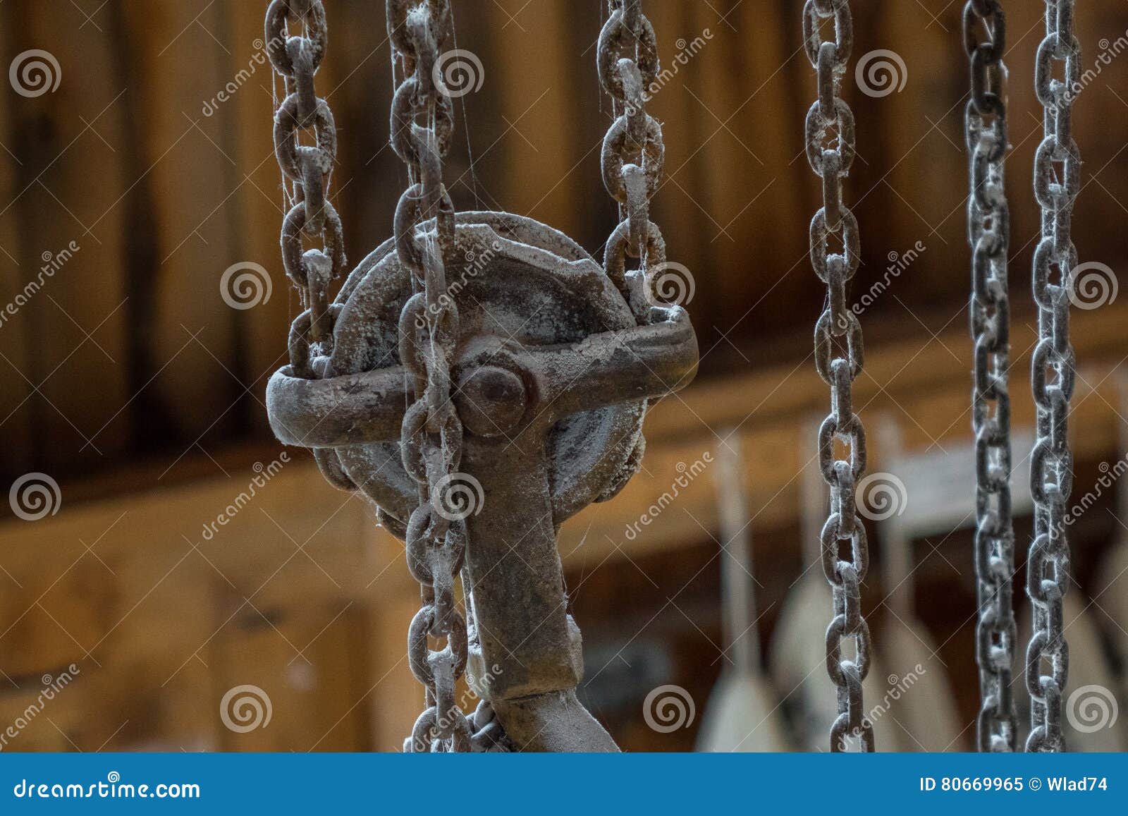 The Old Dusty and Rusty Winch in a Room Stock Image - Image of helix ...