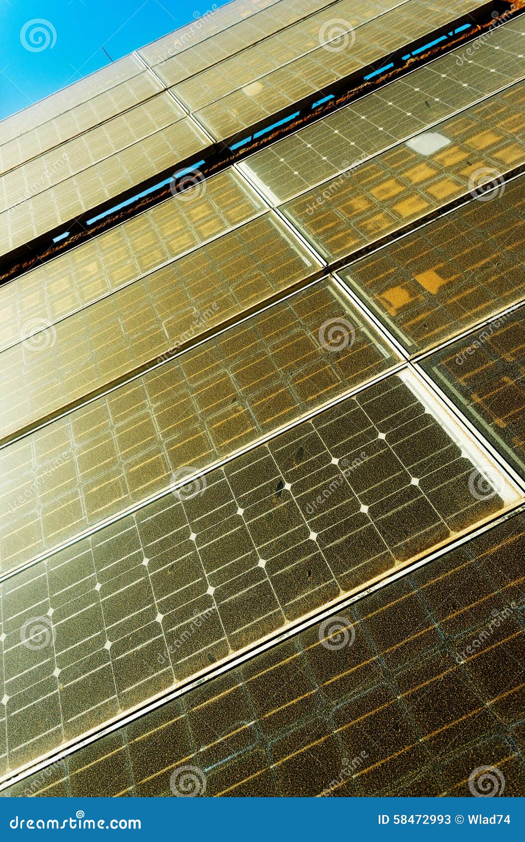 Old and Dusty Solar Panel Against Sky Stock Image - Image of ramshackle ...