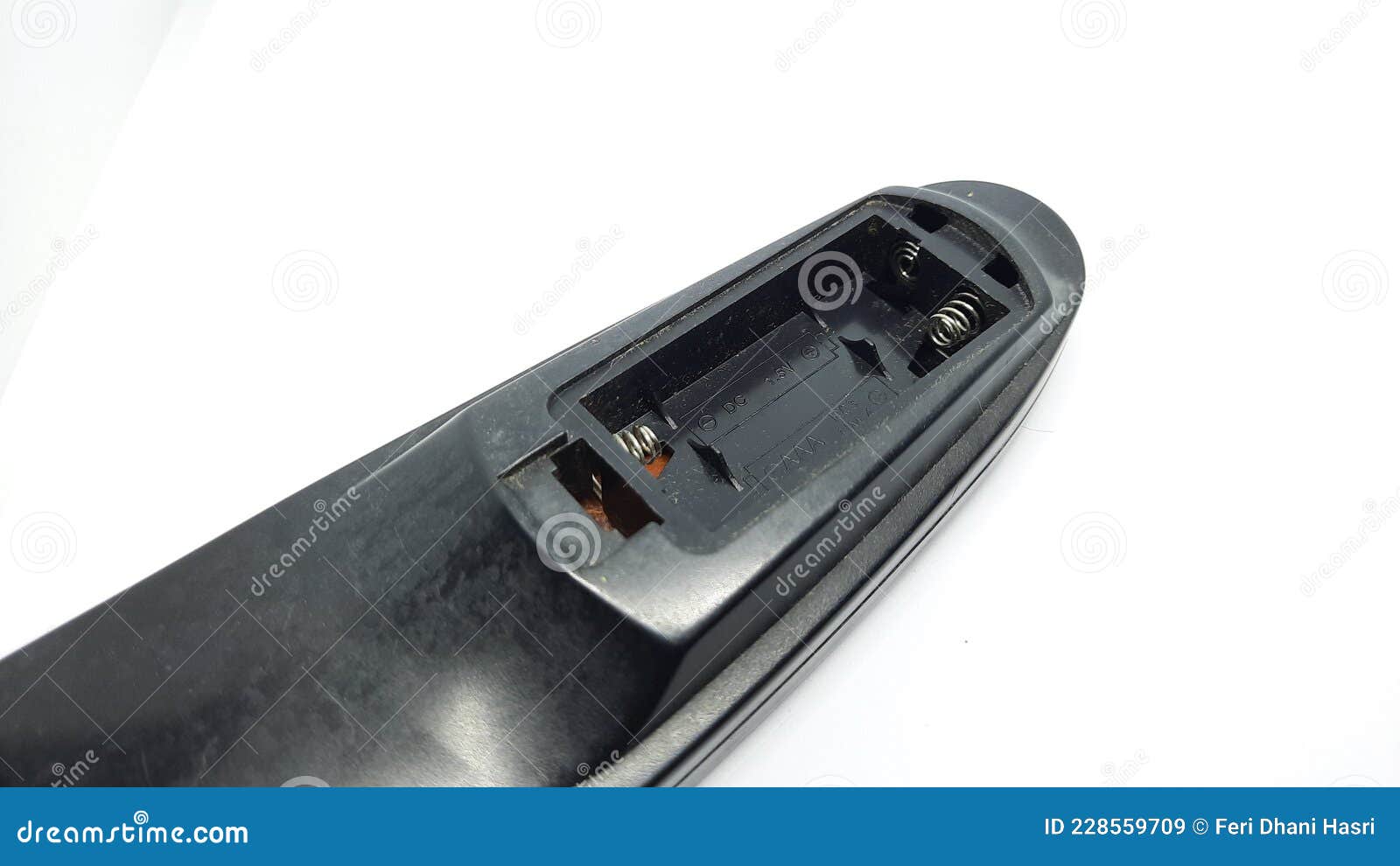 Old and Dusty Tv Remote Controller Isolated on White Background Stock ...