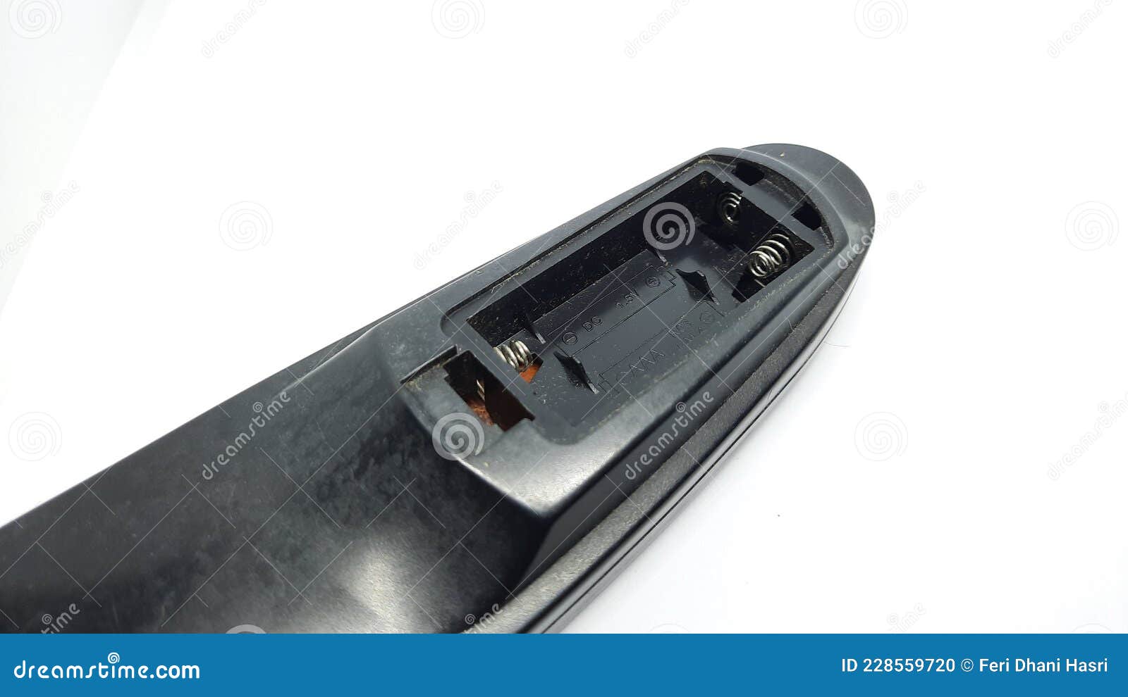 Old and Dusty Tv Remote Controller Isolated on White Background Stock ...