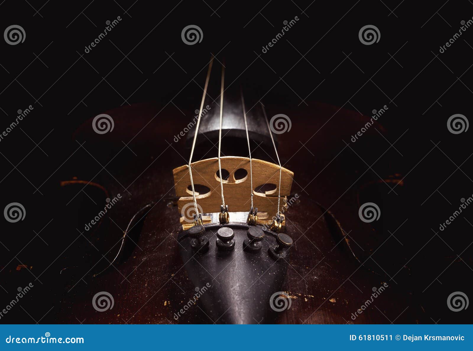 Old Dusty Violin Details stock image. Image of bridge - 61810511