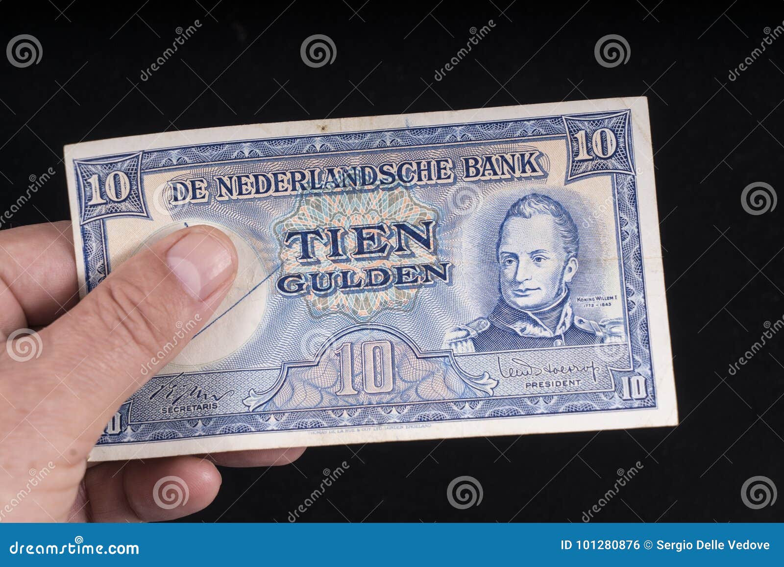 An old Dutch banknote editorial photo. Image of bank - 101280876