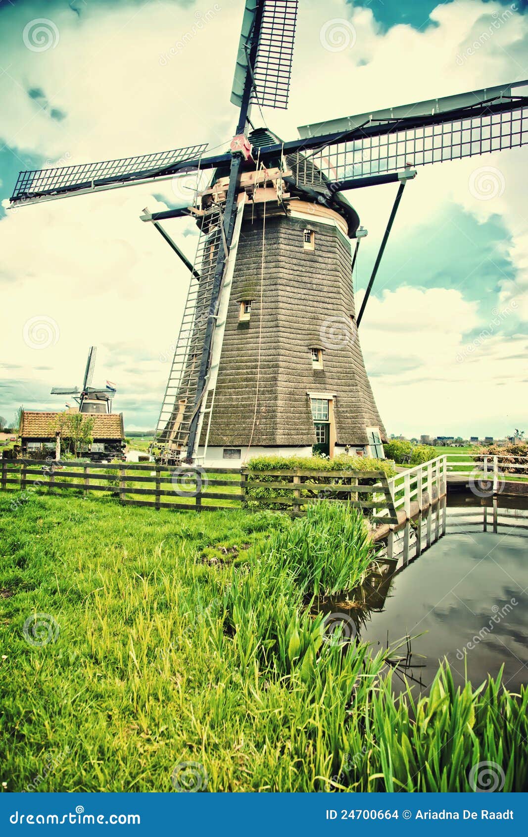 Old dutch windmill stock photo. Image of forest, holland - 24700664