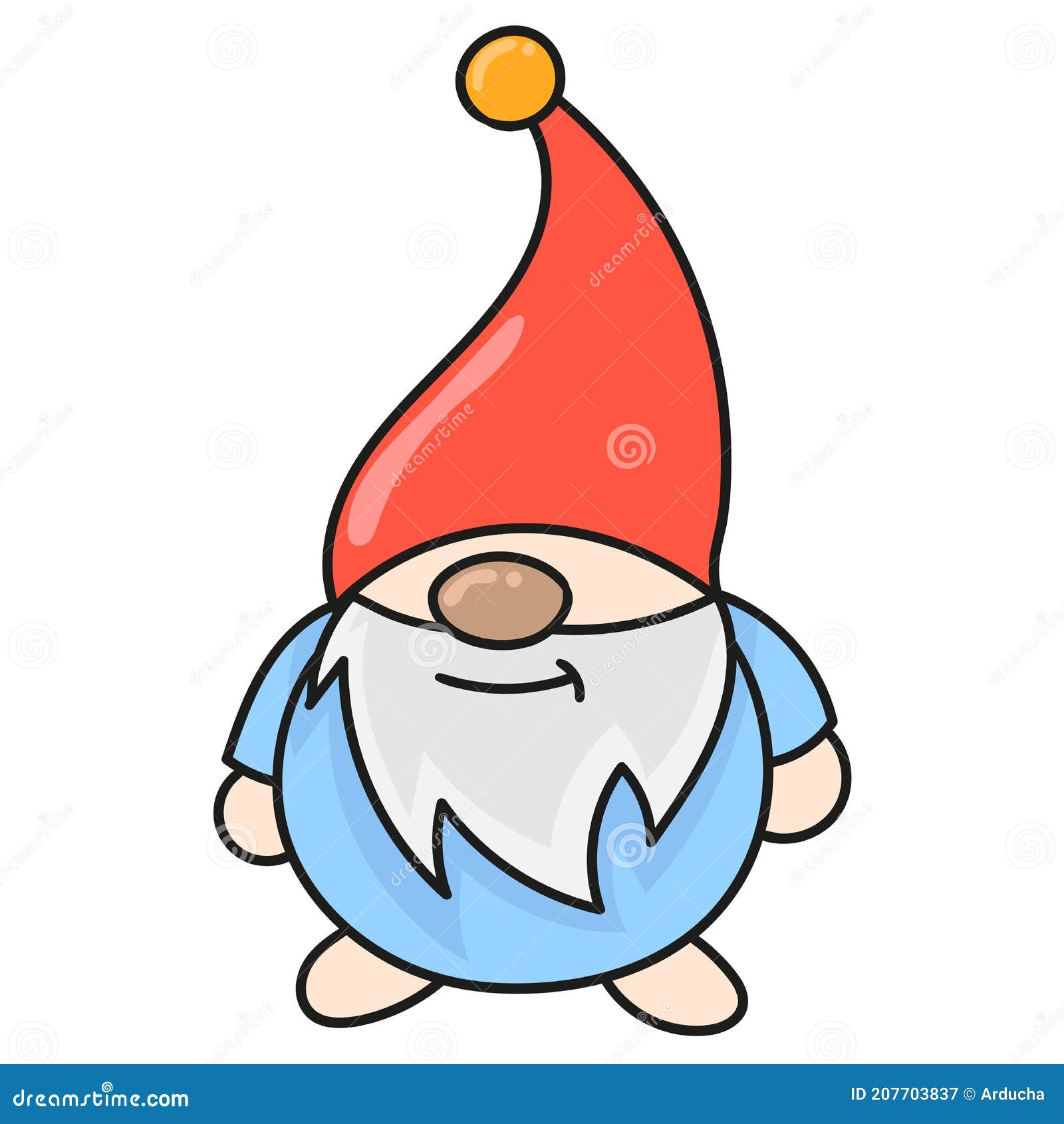Old Dwarf Fantasy Creature. Doodle Icon Image Stock Vector ...