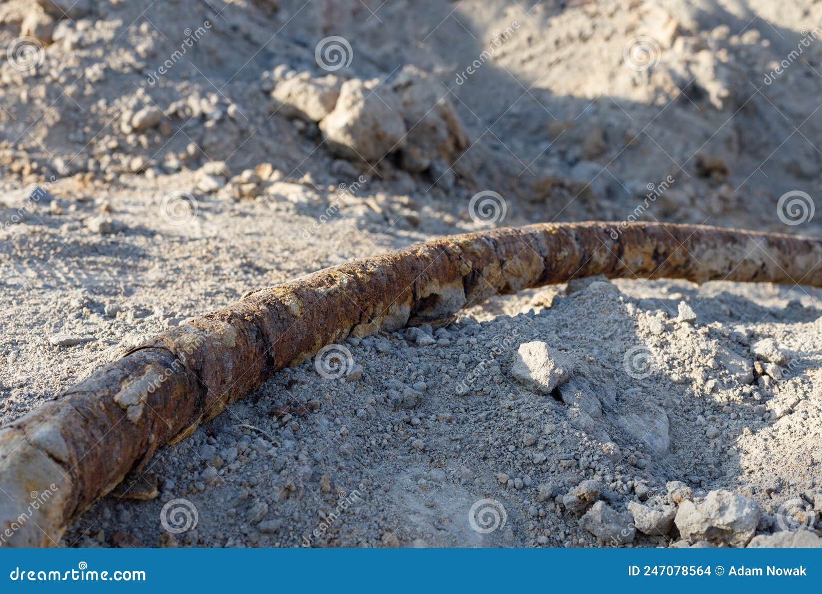 Old Earth Cable, Signs of Corrosion. Telecommunications Cable Stock ...
