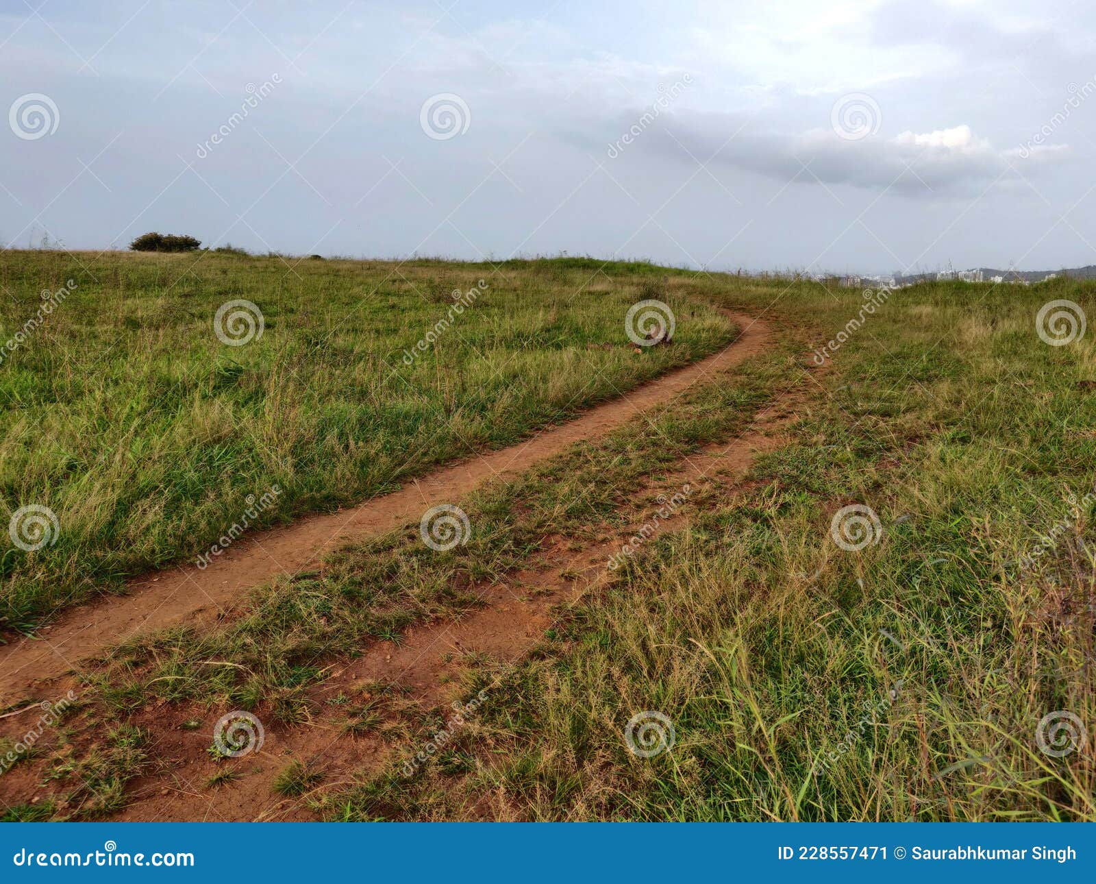 An Old Earthen Road Path Running Beyond the Hills Stock Image - Image ...