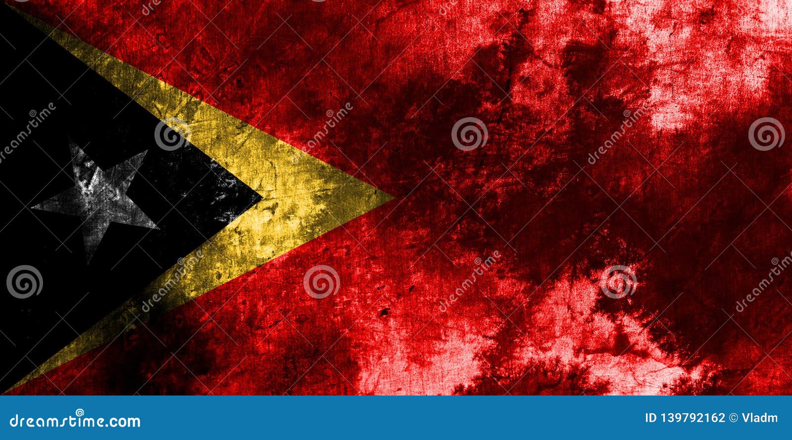 Old East Timor Grunge Background Flag Stock Illustration - Illustration ...
