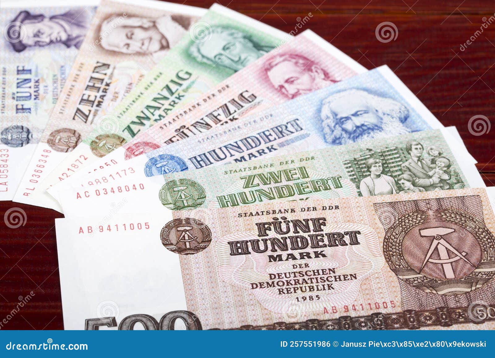 Old Eastern Germany Money a Business Background Stock Photo - Image of ...