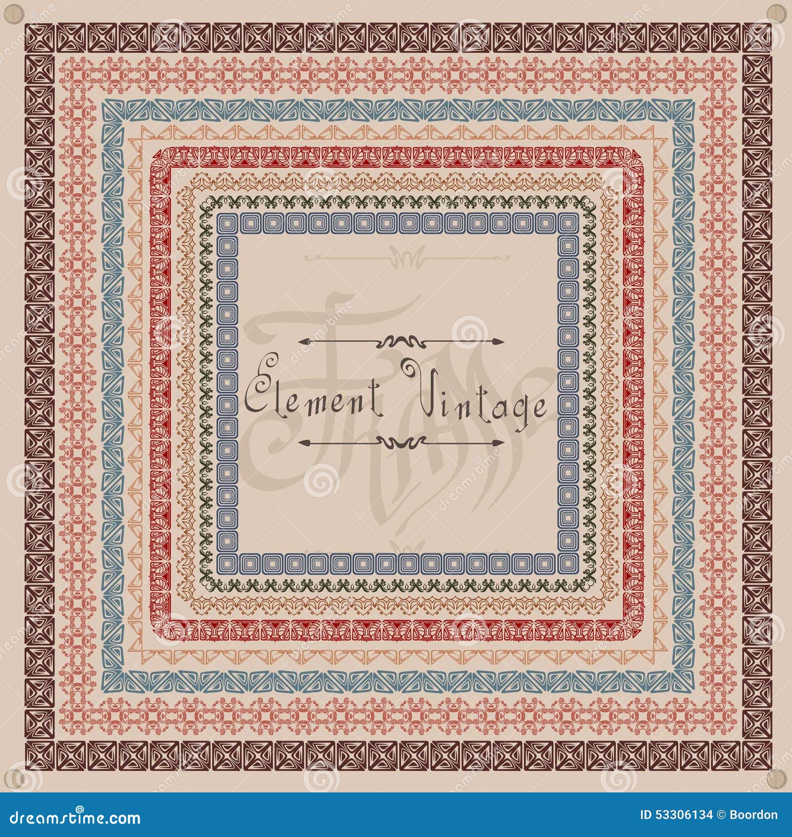 Old egde vintage pattern stock vector. Illustration of modern - 53306134