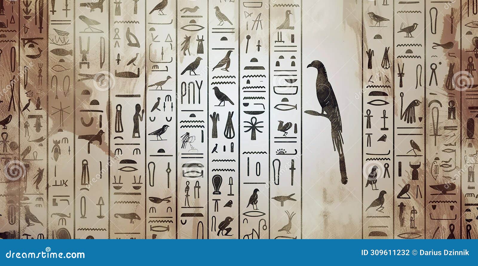 Old Egyptian Inscriptions and Illustrations As a Background. AI ...