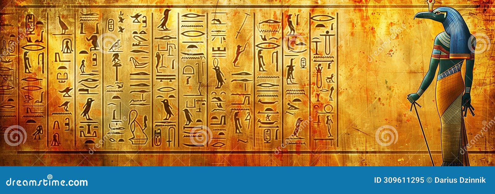 Old Egyptian Inscriptions and Illustrations As a Background. AI ...