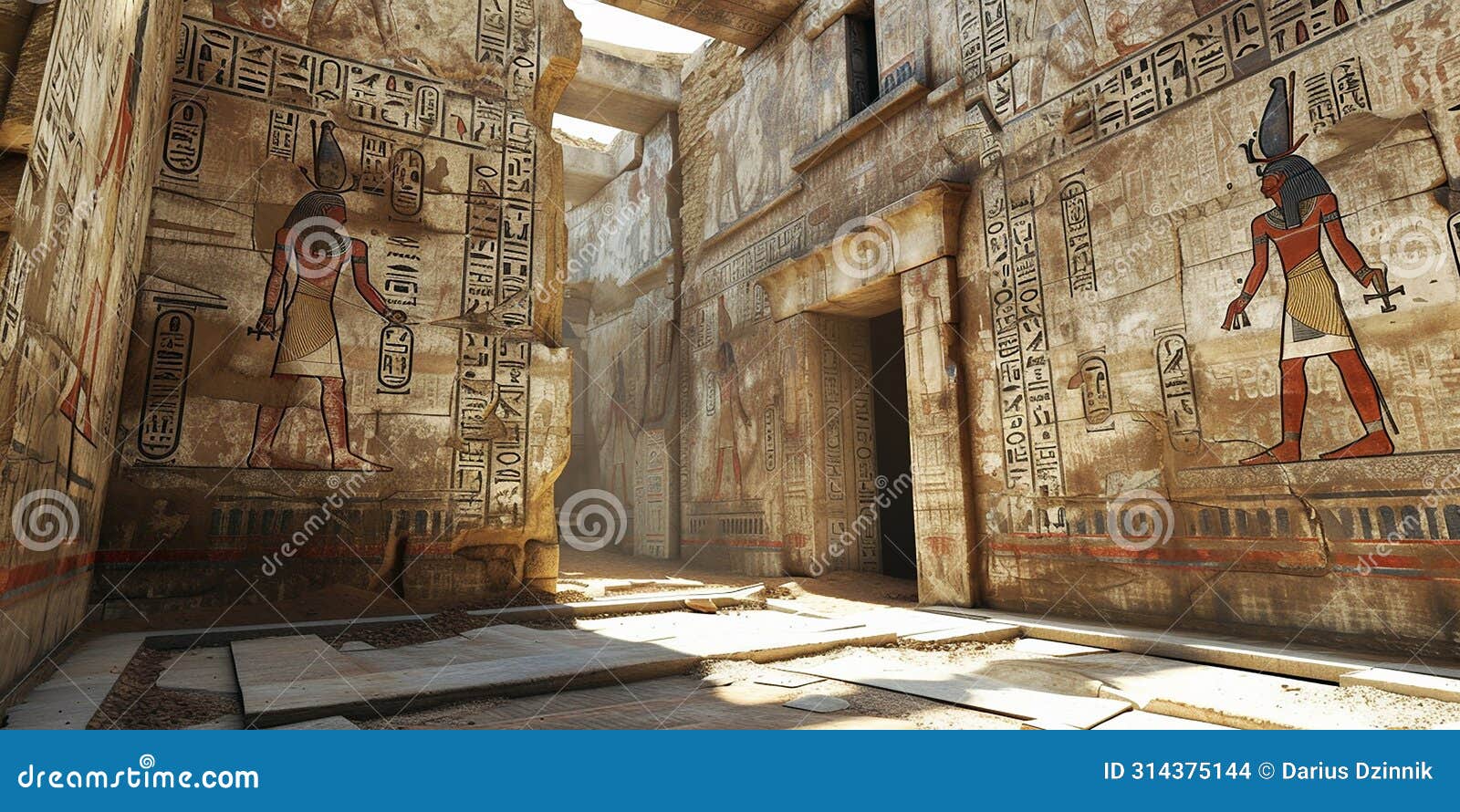 Old Egyptian Inscriptions and Illustrations As a Background. AI ...