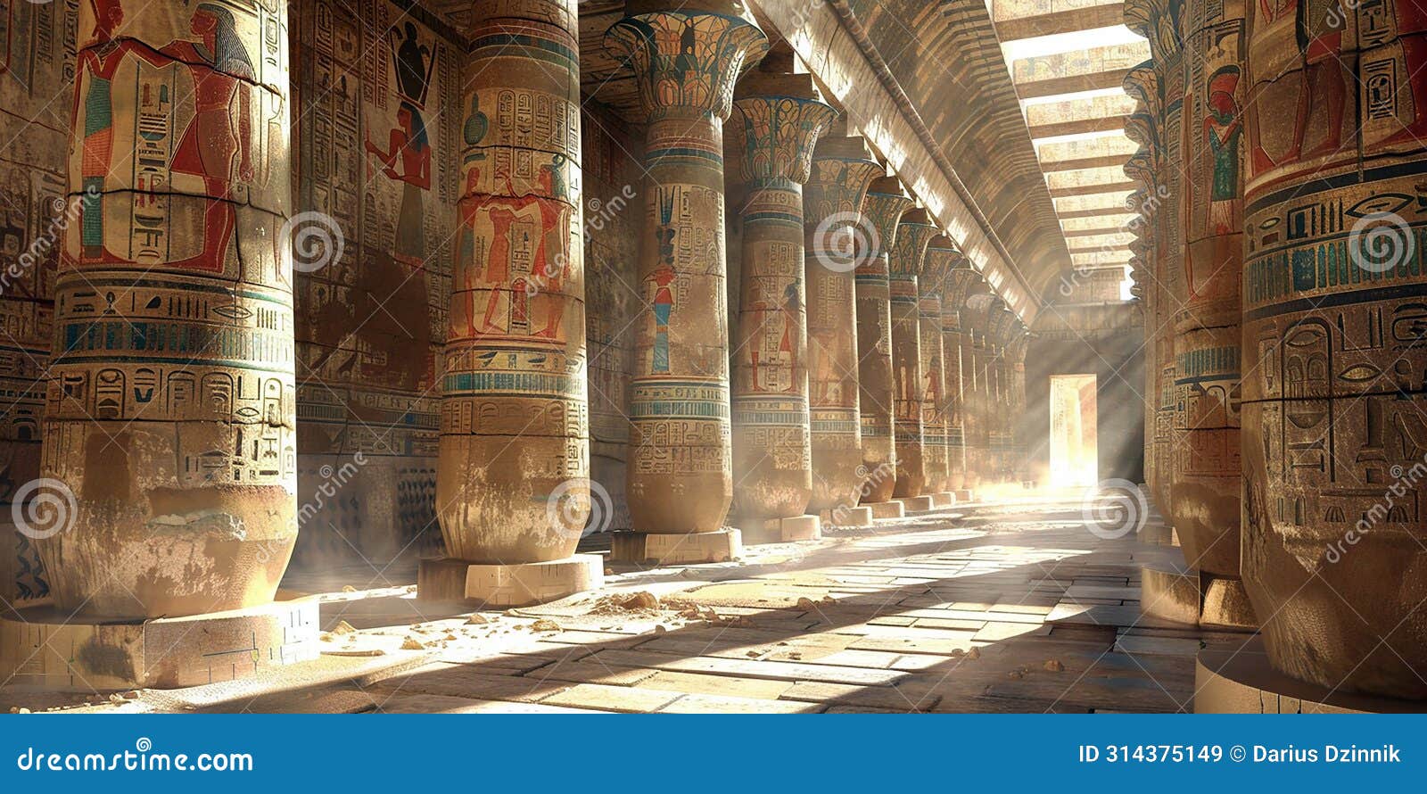 Old Egyptian Inscriptions and Illustrations As a Background. AI ...