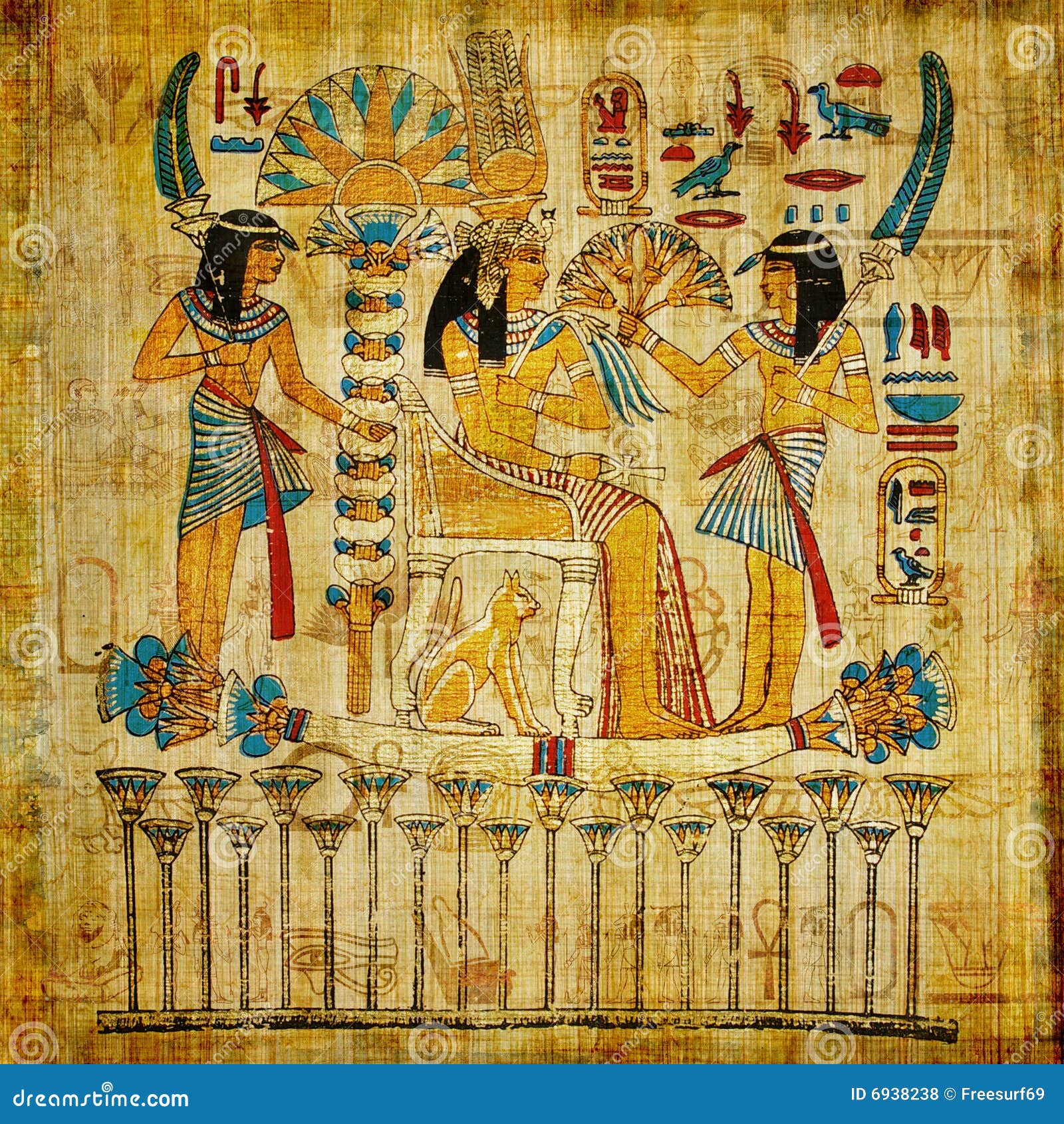 Egyptian Papyrus Scrolls. Ancient Egypt Papyrus With Gods ... Egyptian Papyrus Scrolls. Ancient Egypt Papyrus With Gods ...