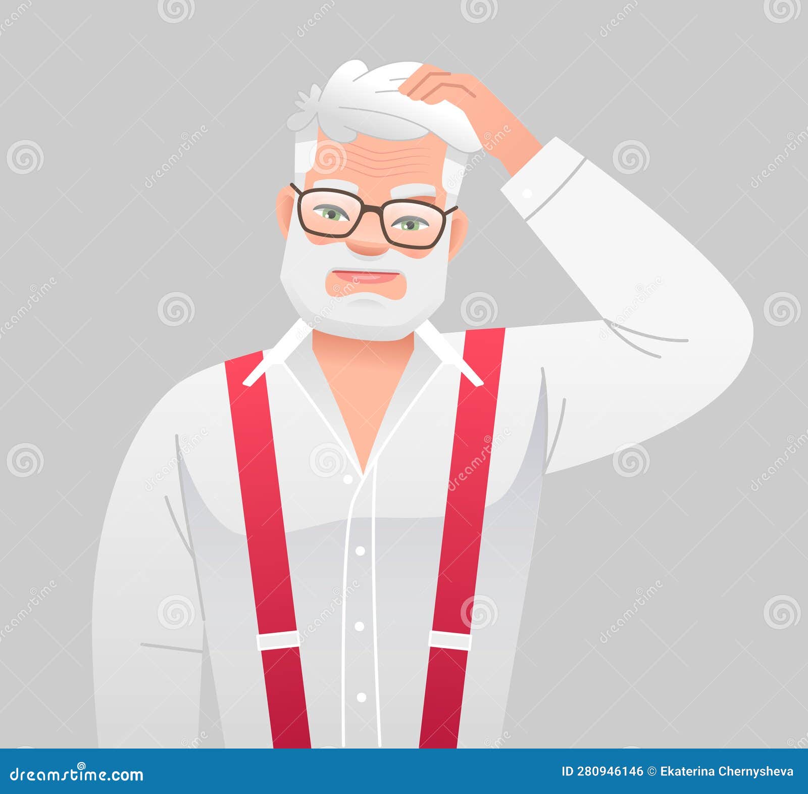 Grandfather Thinking. Elderly Man Solved Question, Thoughtful Senior ... Grandfather Thinking. Elderly Man Solved Question, Thoughtful Senior ...