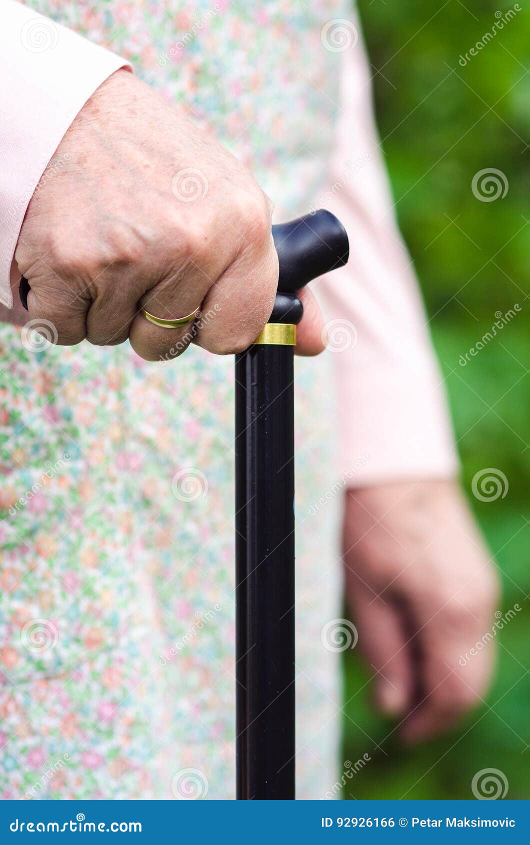 Old Elderly Woman Walking with Stick Stock Photo - Image of elderly ...