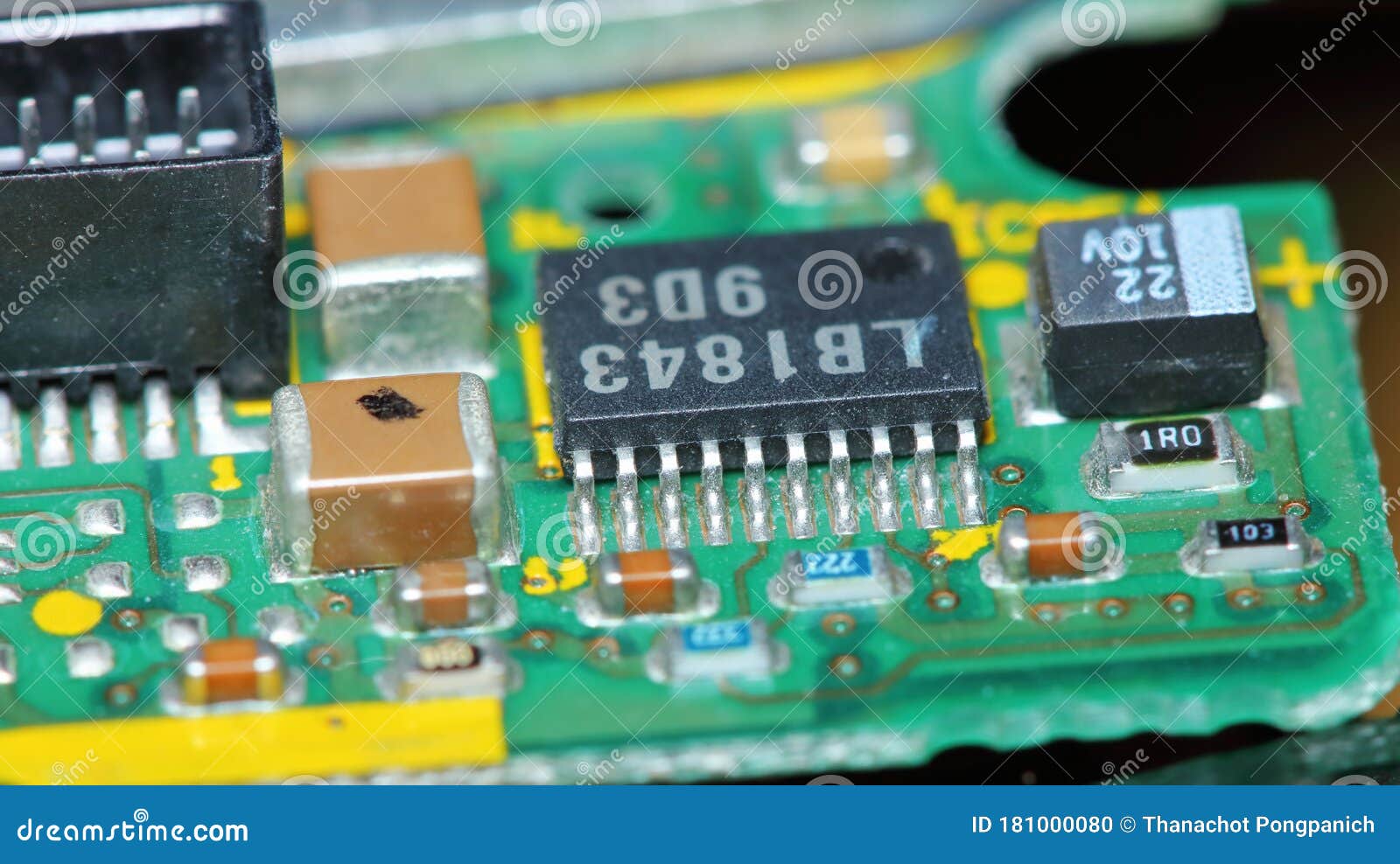 Electonic Circuit Board for Computer in Macro Photography for Electric ...