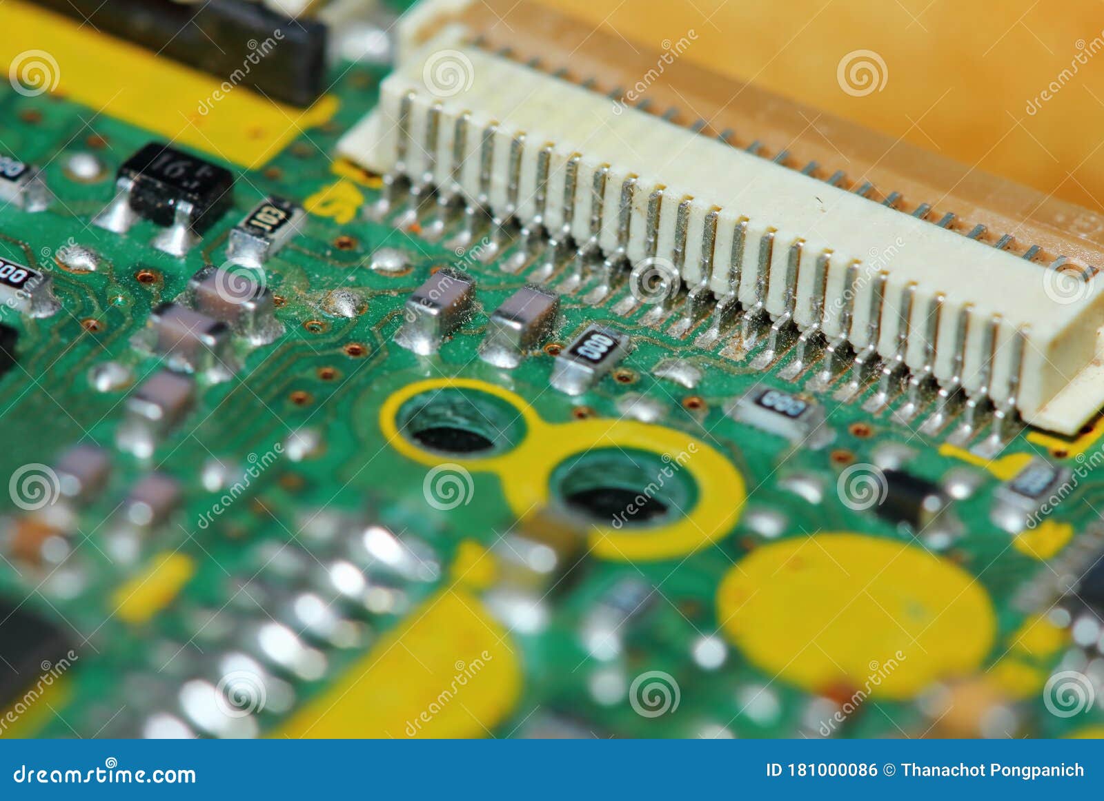 Electonic Circuit Board for Computer in Macro Photography for Electric ...