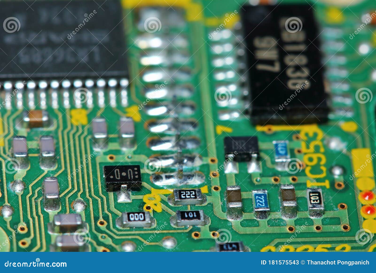 Electonic Circuit Board for Computer in Macro Photography for Electric ...