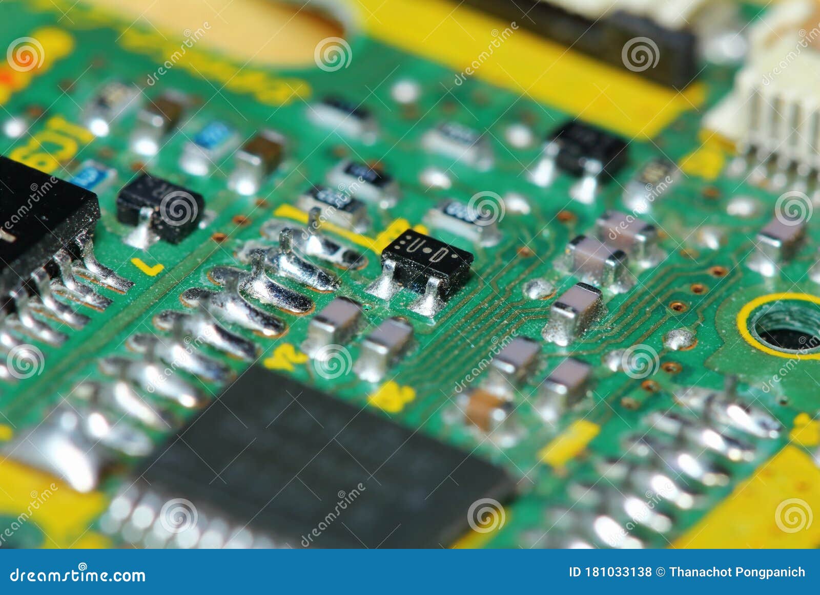 Electonic Circuit Board for Computer in Macro Photography for Electric ...