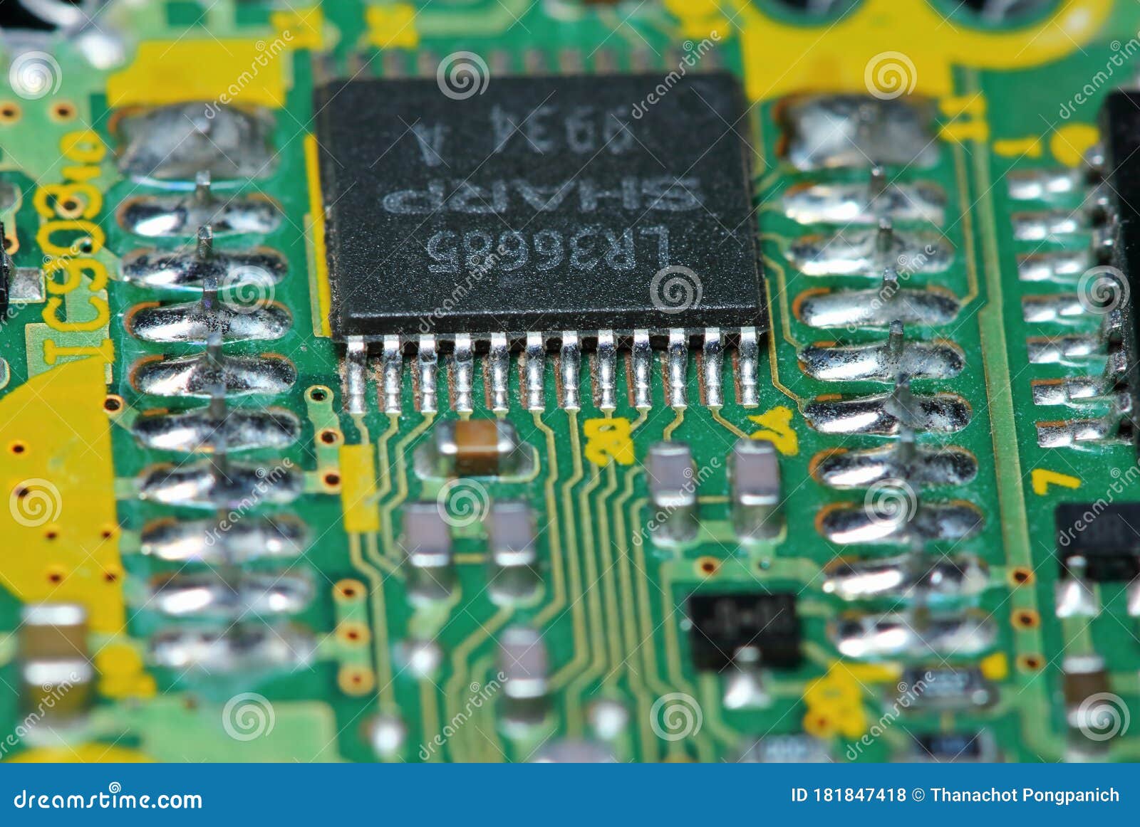 Electonic Circuit Board for Computer in Macro Photography for Electric ...