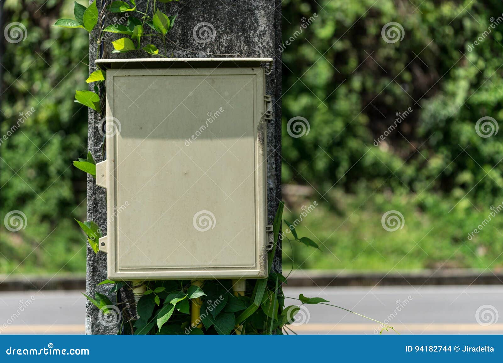 Old Electric box on post stock photo. Image of equipment - 94182744