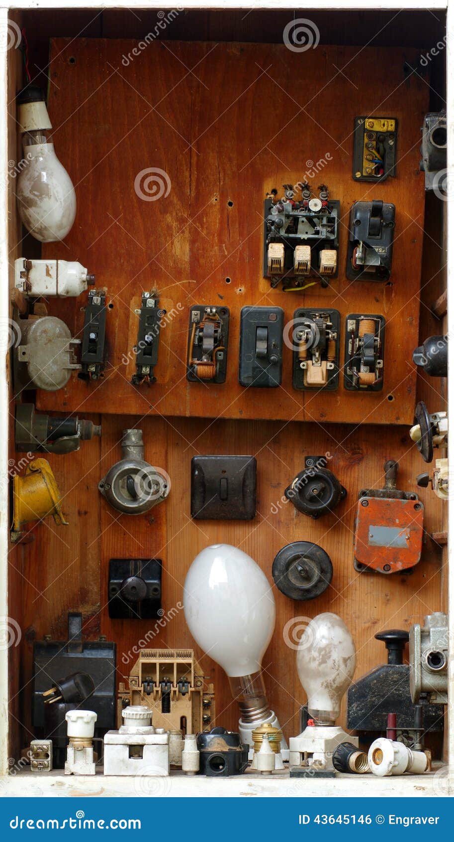 Old electric device stock photo. Image of device, wood - 43645146