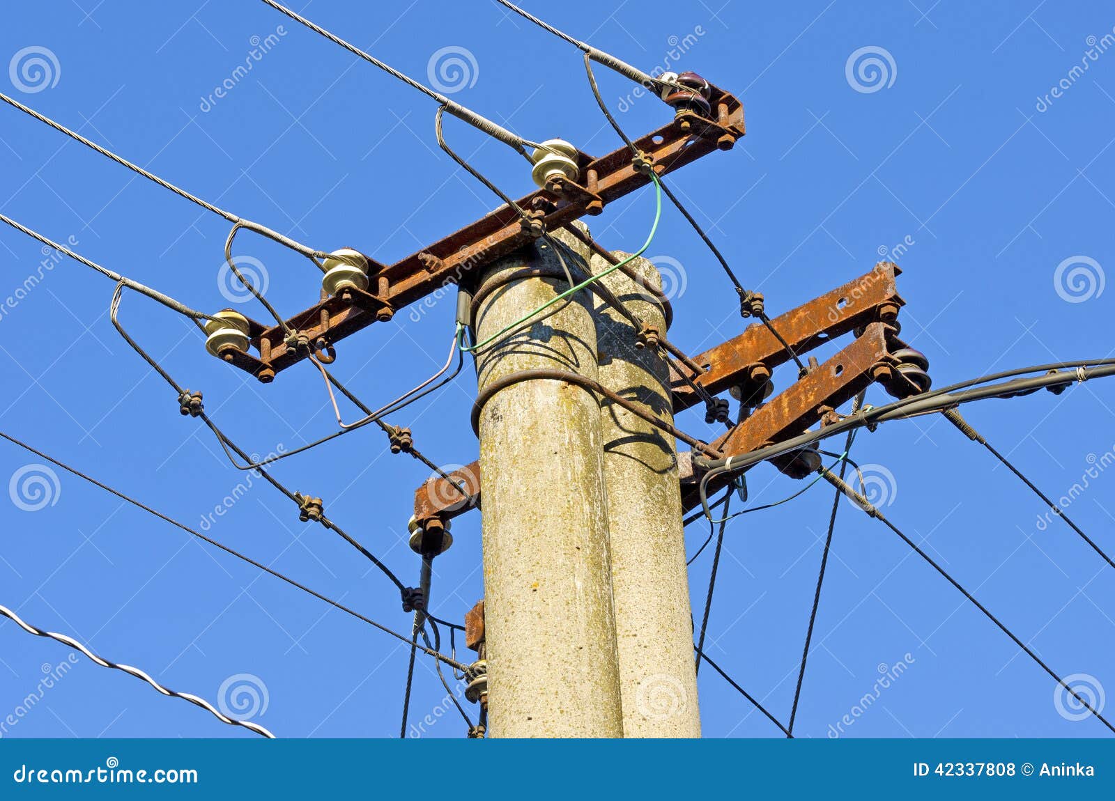 Old electric line stock photo. Image of aged, corroded - 42337808