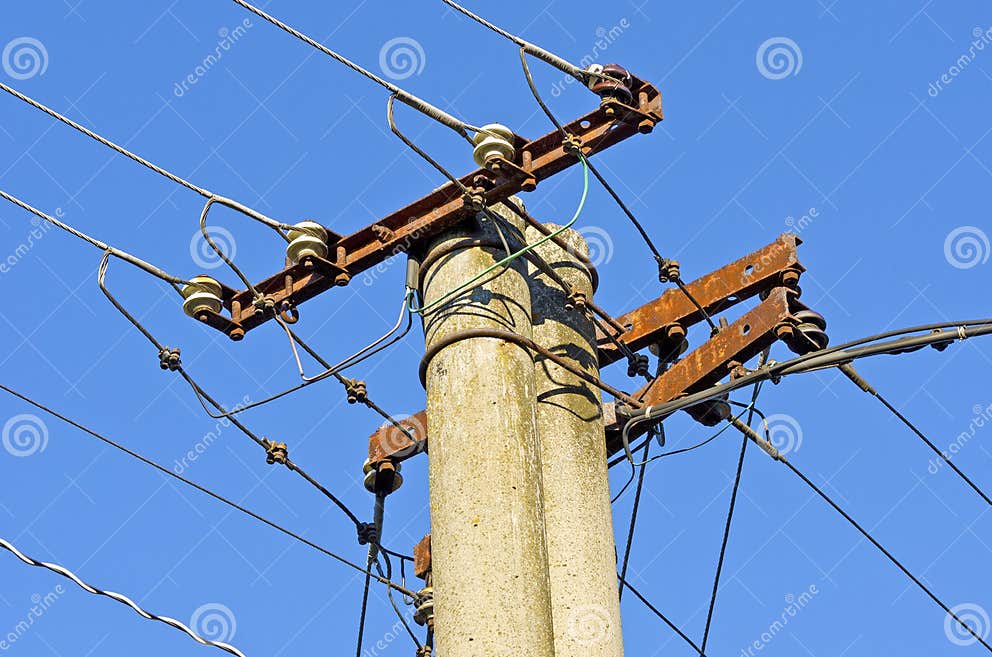 Old electric line stock photo. Image of aged, corroded - 42337808