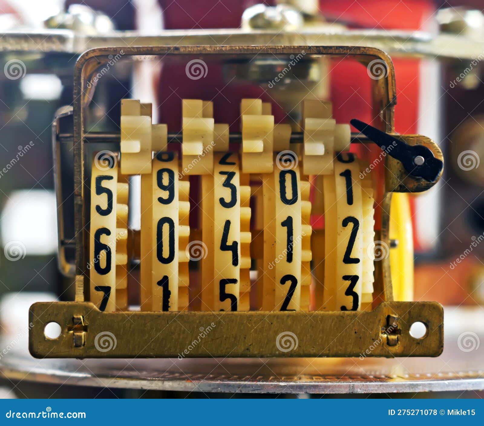 Old electricity meter stock photo. Image of closeup - 275271078