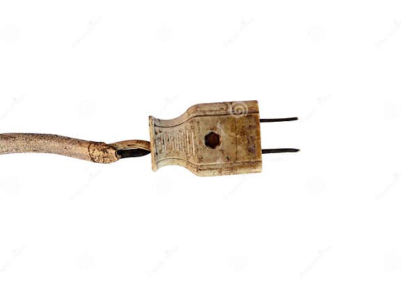 Old electric plug stock image. Image of industry, white - 50652571