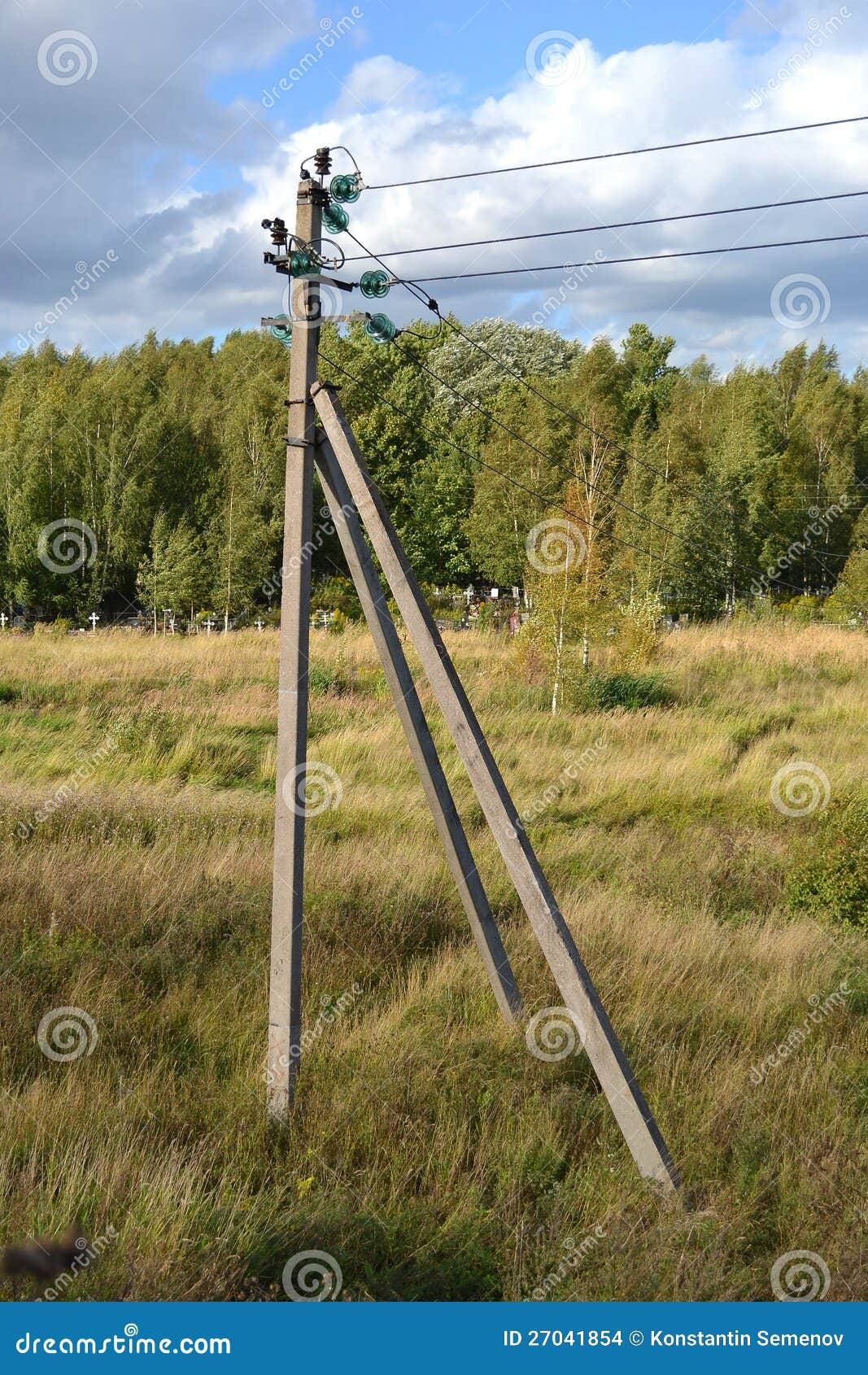 Old electric pole stock photo. Image of power, construction - 27041854