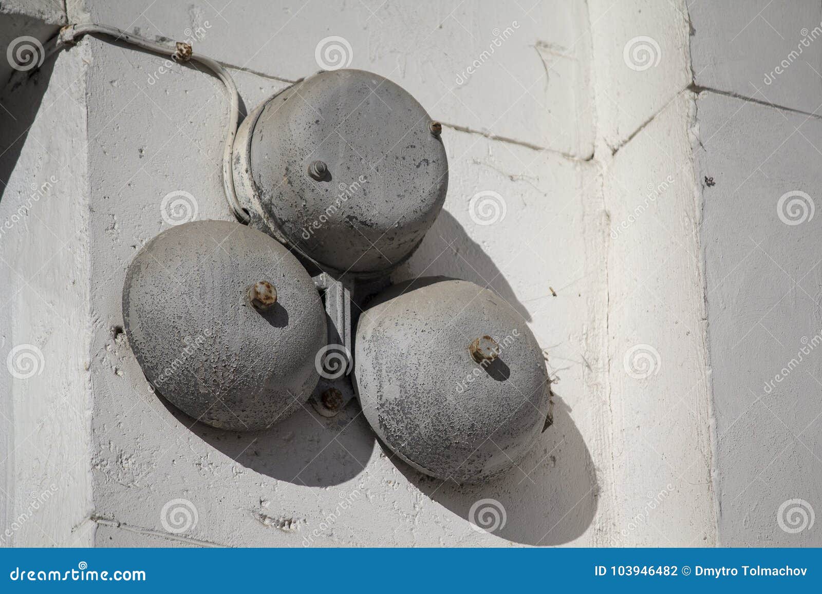 Old Electric Socket on the Wall of the Building Stock Photo - Image of ...