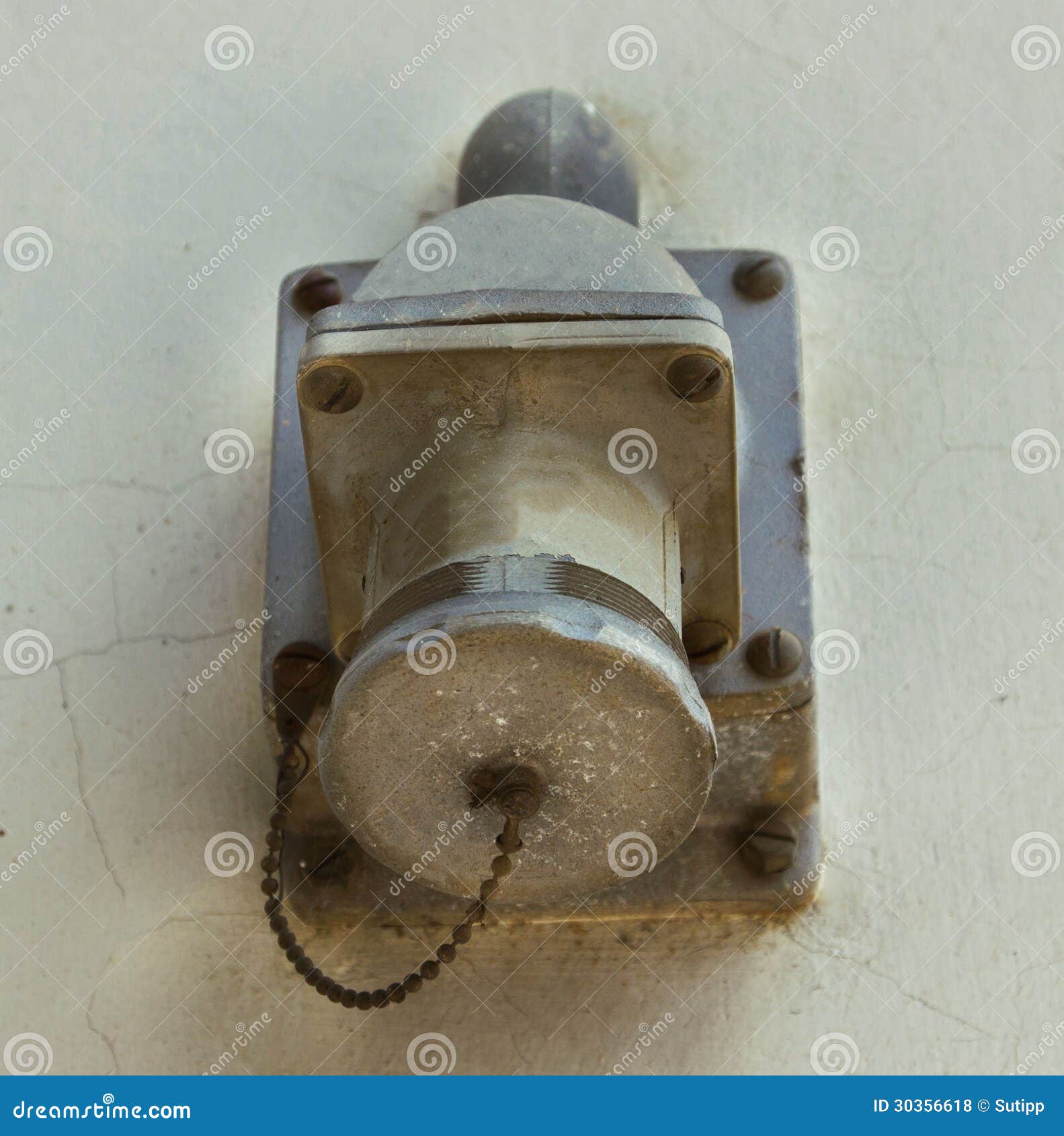 Old Electric Socket on the Wall Stock Photo - Image of interior ...