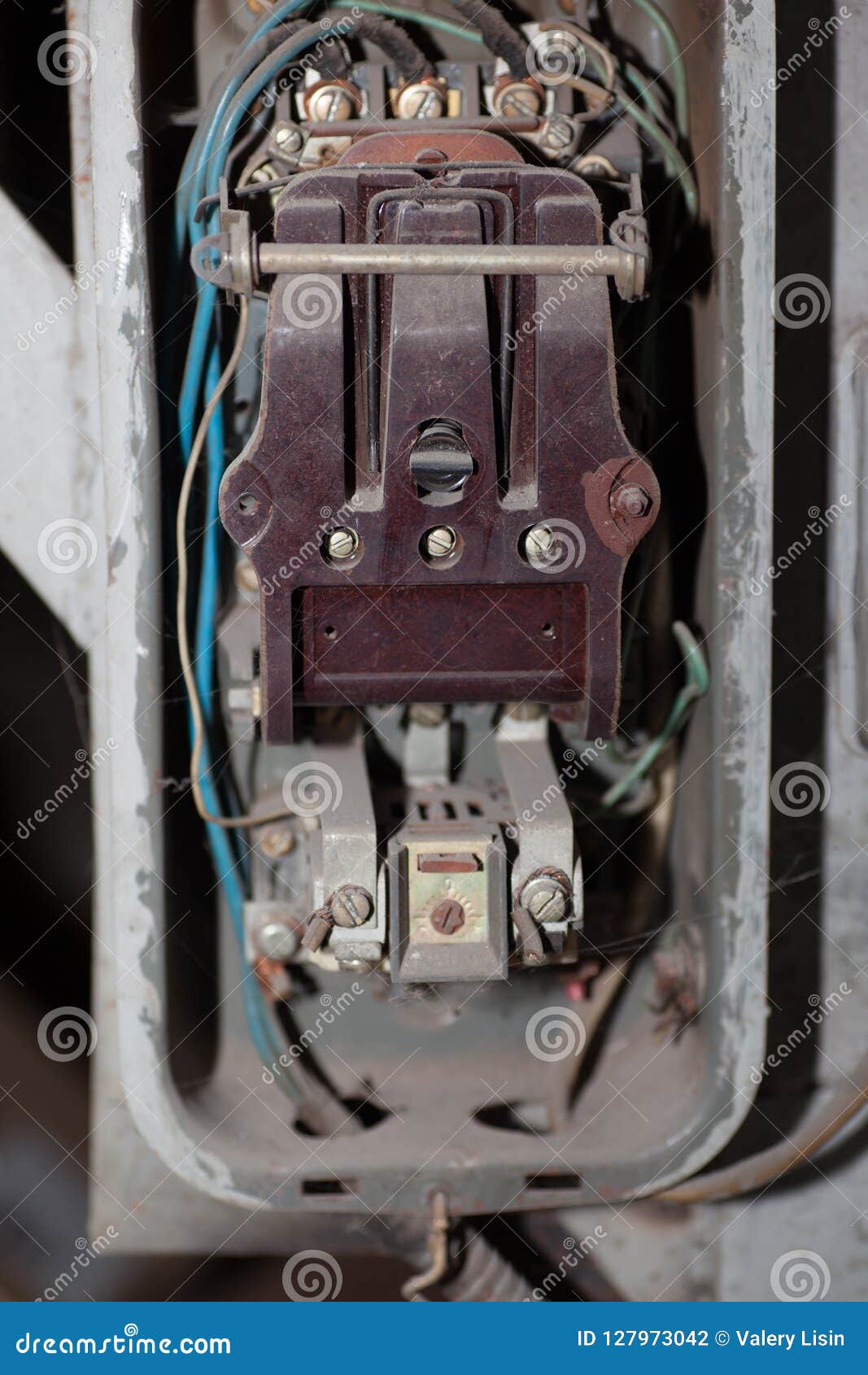 Old electric switch stock photo. Image of doodle, energy - 127973042