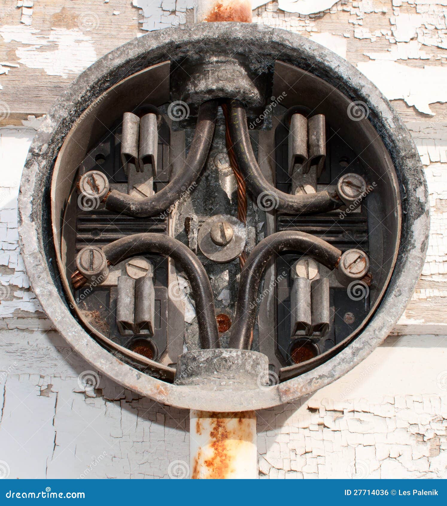 Old electrical box stock photo. Image of wire, power - 27714036
