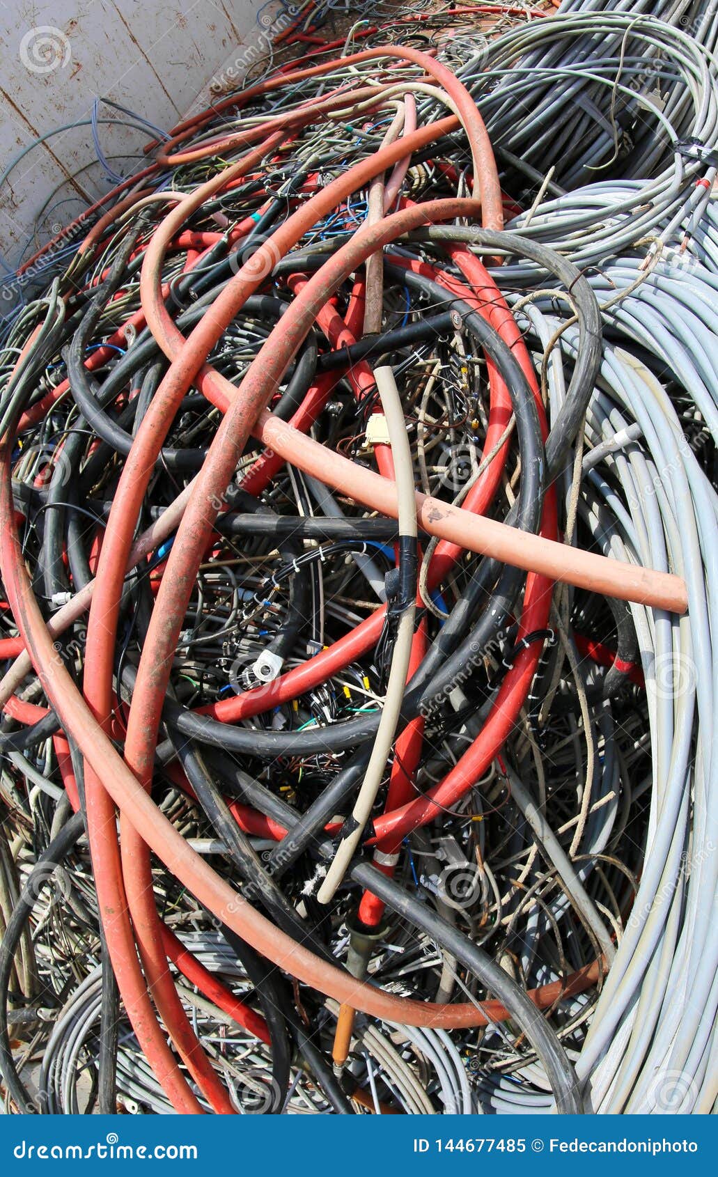 Old Electrical Cable in Cooper Stock Image - Image of obsolete, garbage ...