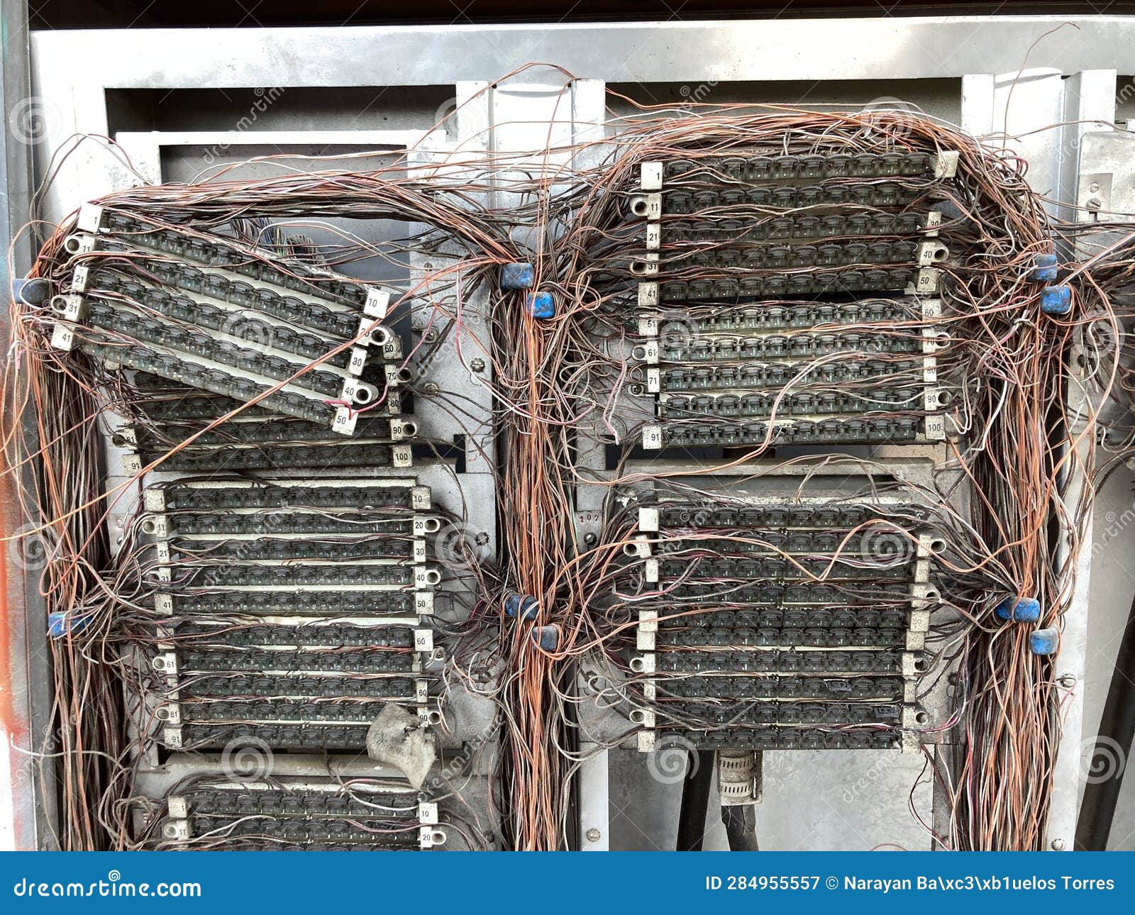 Old Electrical Cables in Electrical Installation, Cable Concept Stock ...