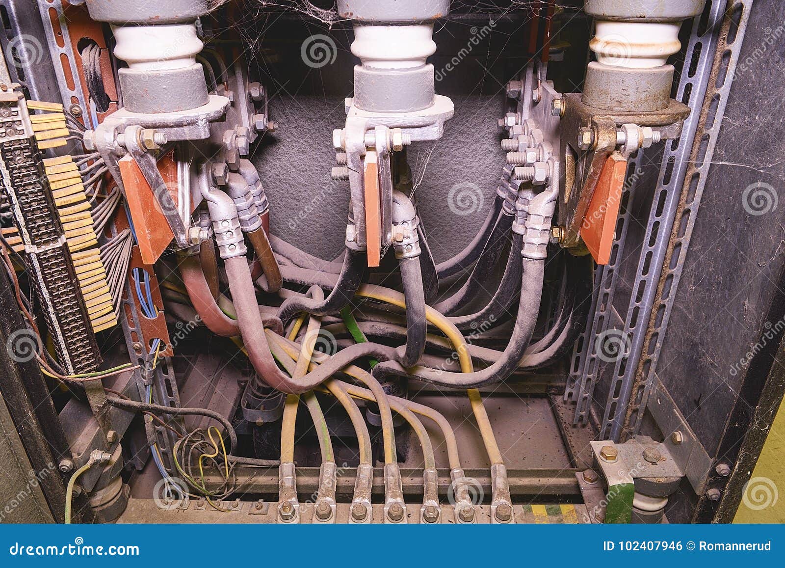 Old Electrical Distribution Panel. Industrial Distribution Case Stock ...