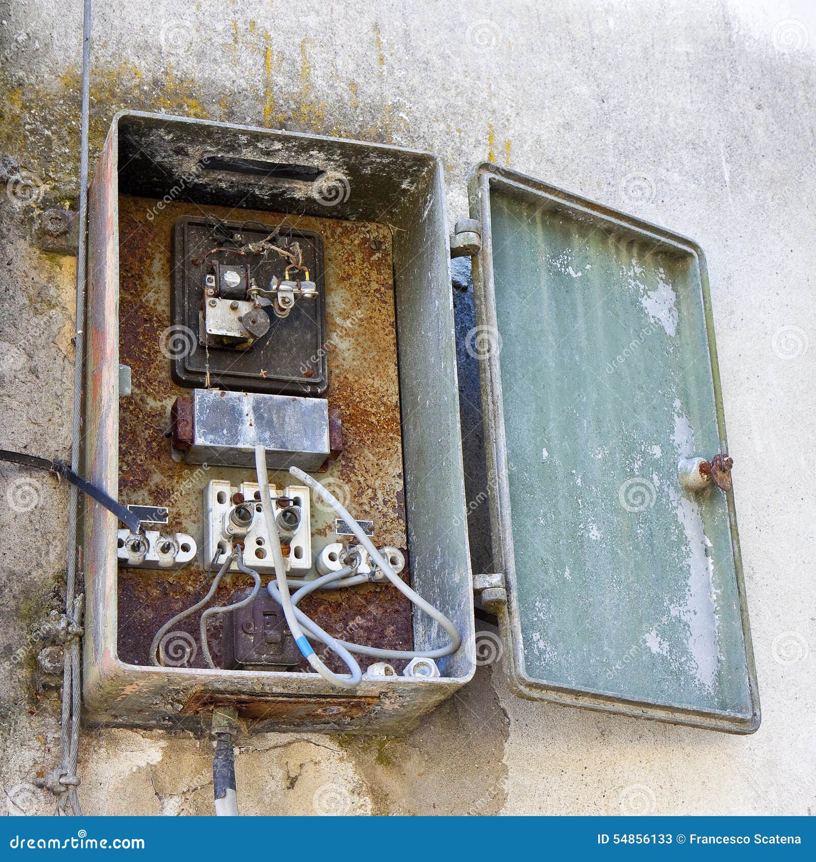 Old electrical panel stock image. Image of energy, industry - 54856133