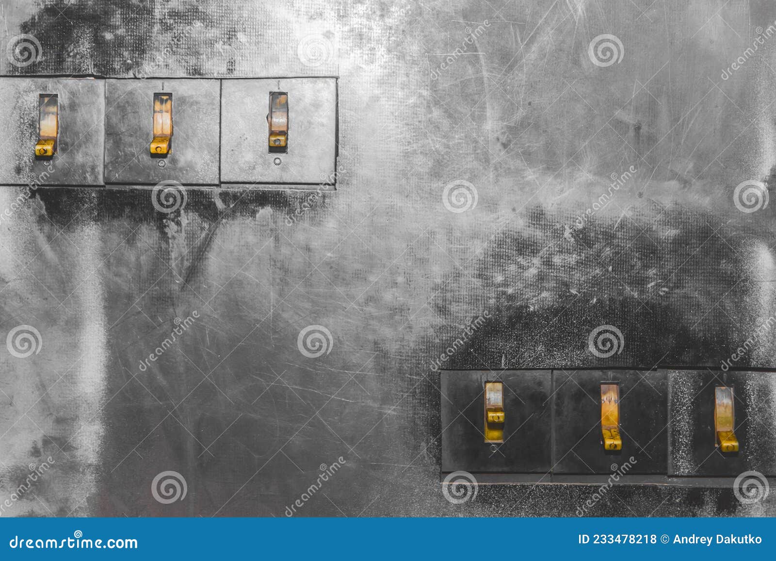 Old Electrical Panel Box with Automatic Buttons Control Panel Stock ...